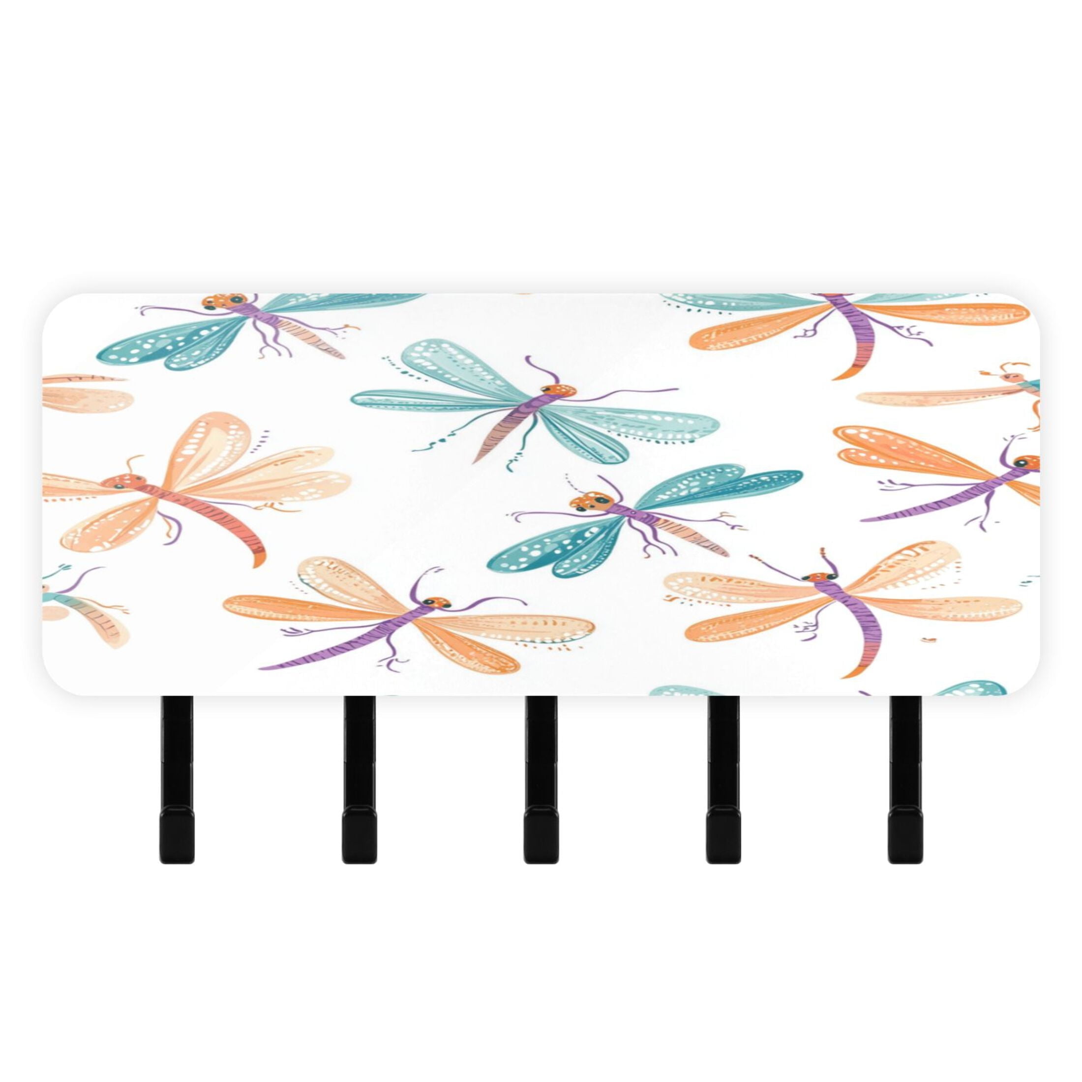 Stylish Acrylic Key Holder Wall Mount small shelf with hooks Decorative ...