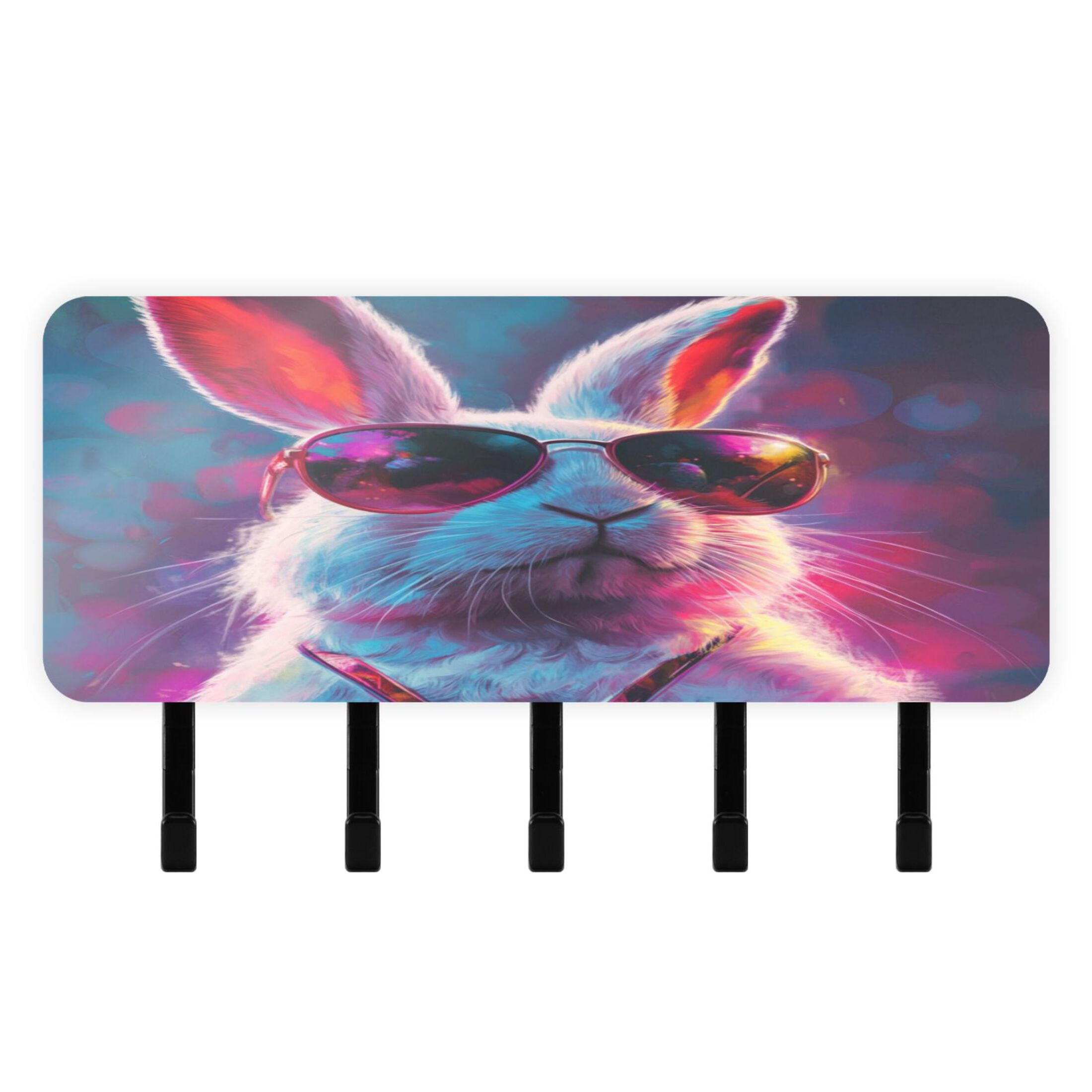 Stylish Acrylic Key Holder Wall Mount small shelf with hooks Decorative ...