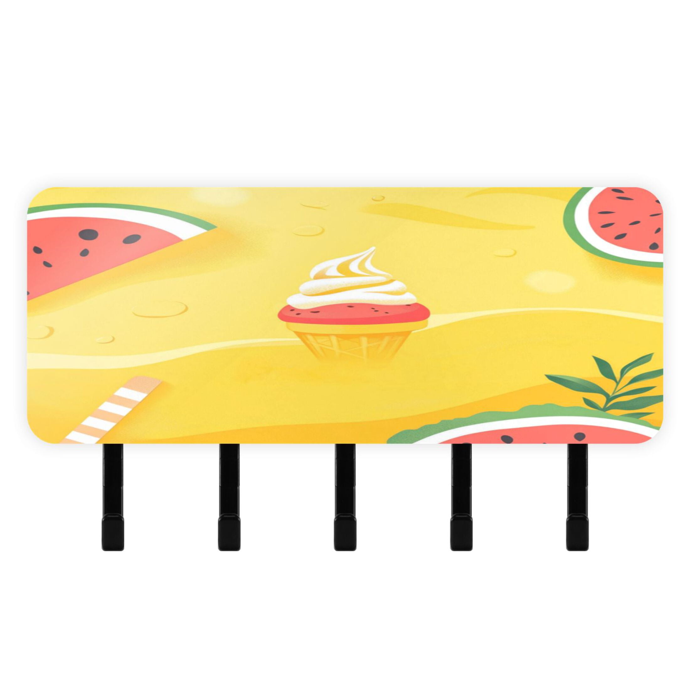 Stylish Acrylic Key Holder Wall Mount small shelf with hooks Decorative ...