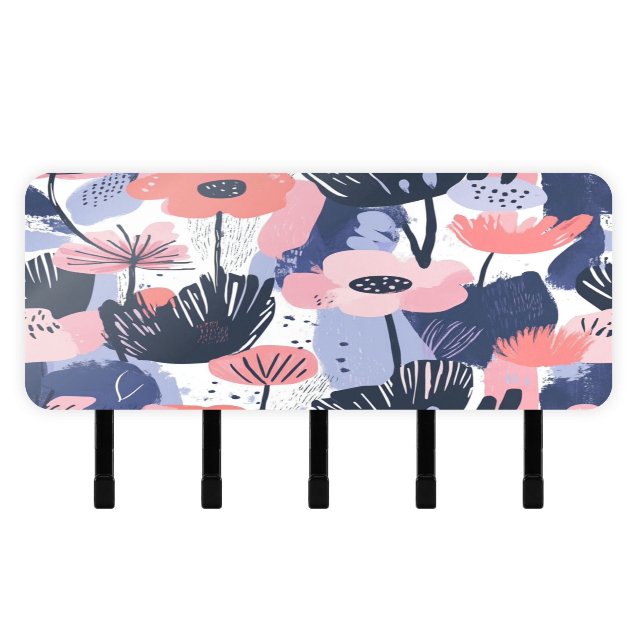 Stylish Acrylic Key Holder Wall Mount small shelf with hooks Decorative & Functional for Home ...