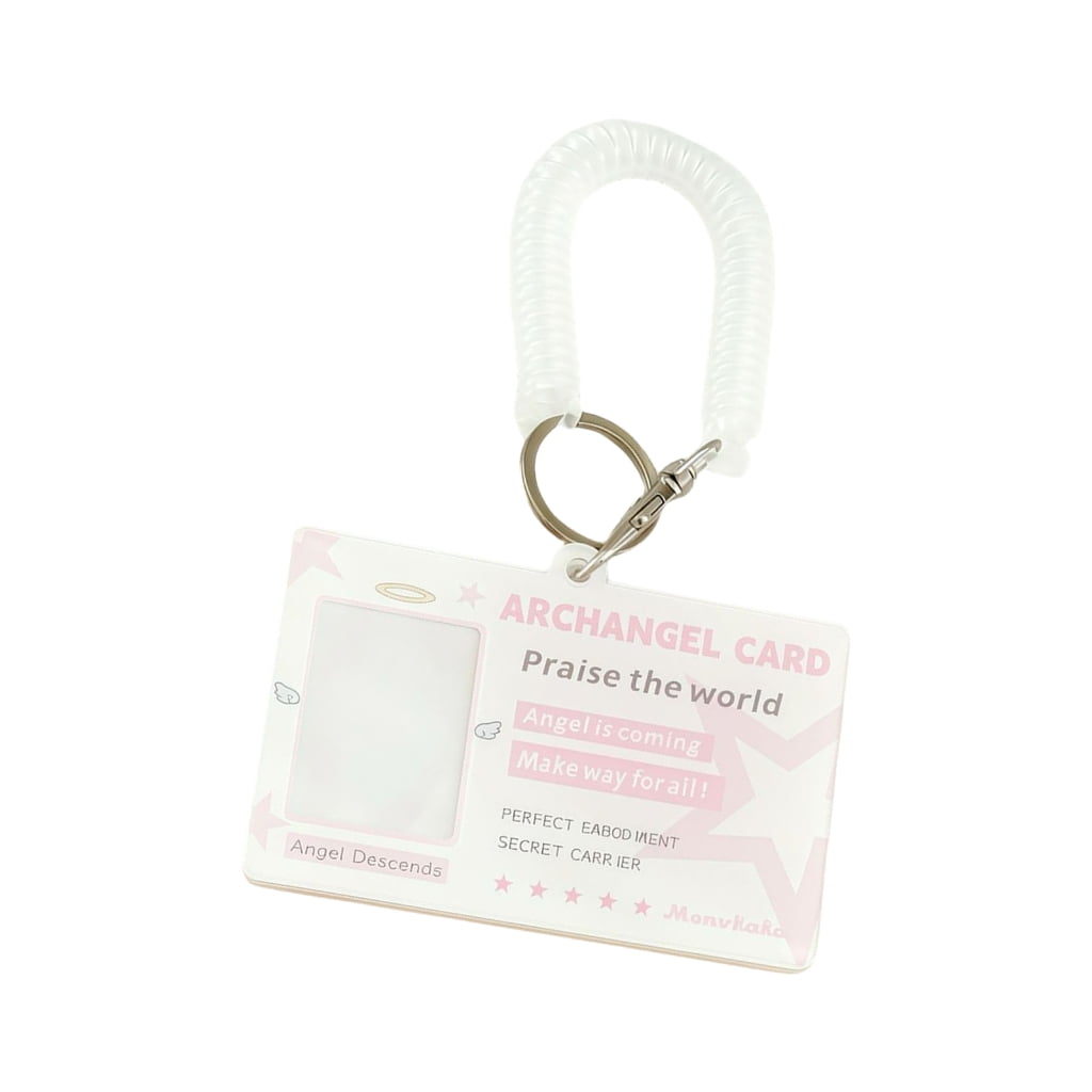 Stylish Acrylic Photo Card Case Adorned With Angel Wing Includes ...