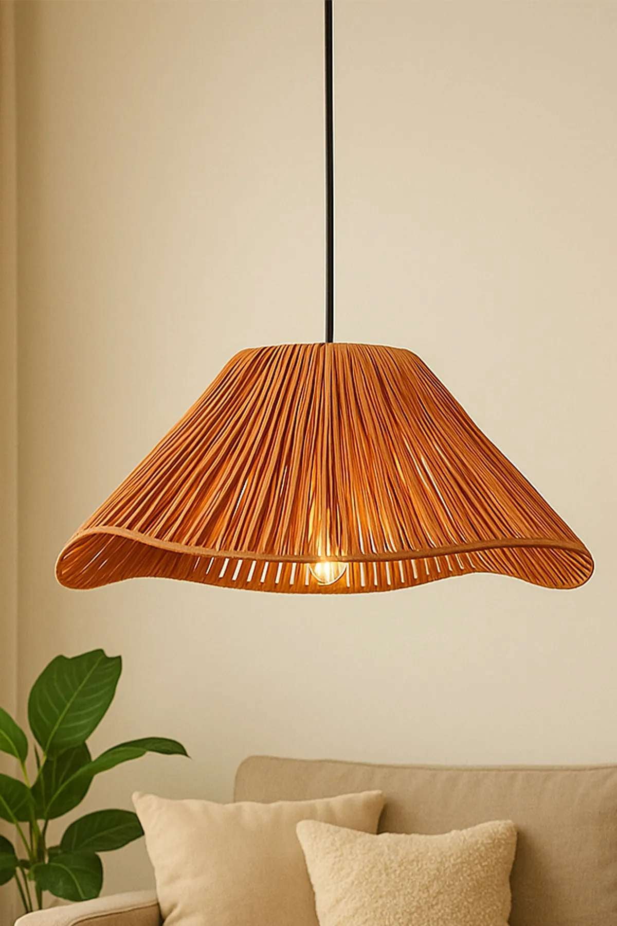 Stylish Adjustable Chandelier, Amber Plastic Body, 15.7 x 15.0 inches ...
