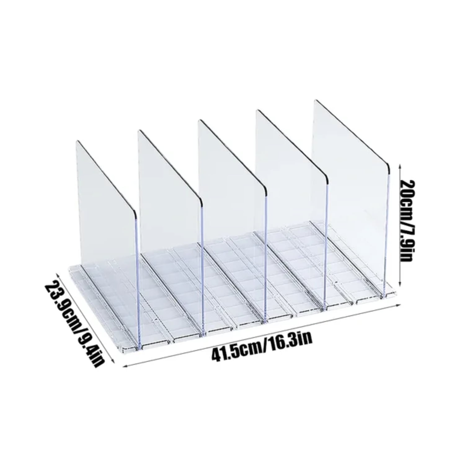 Stylish Adjustable Clear Acrylic Shelf Dividers for Closet Organization ...