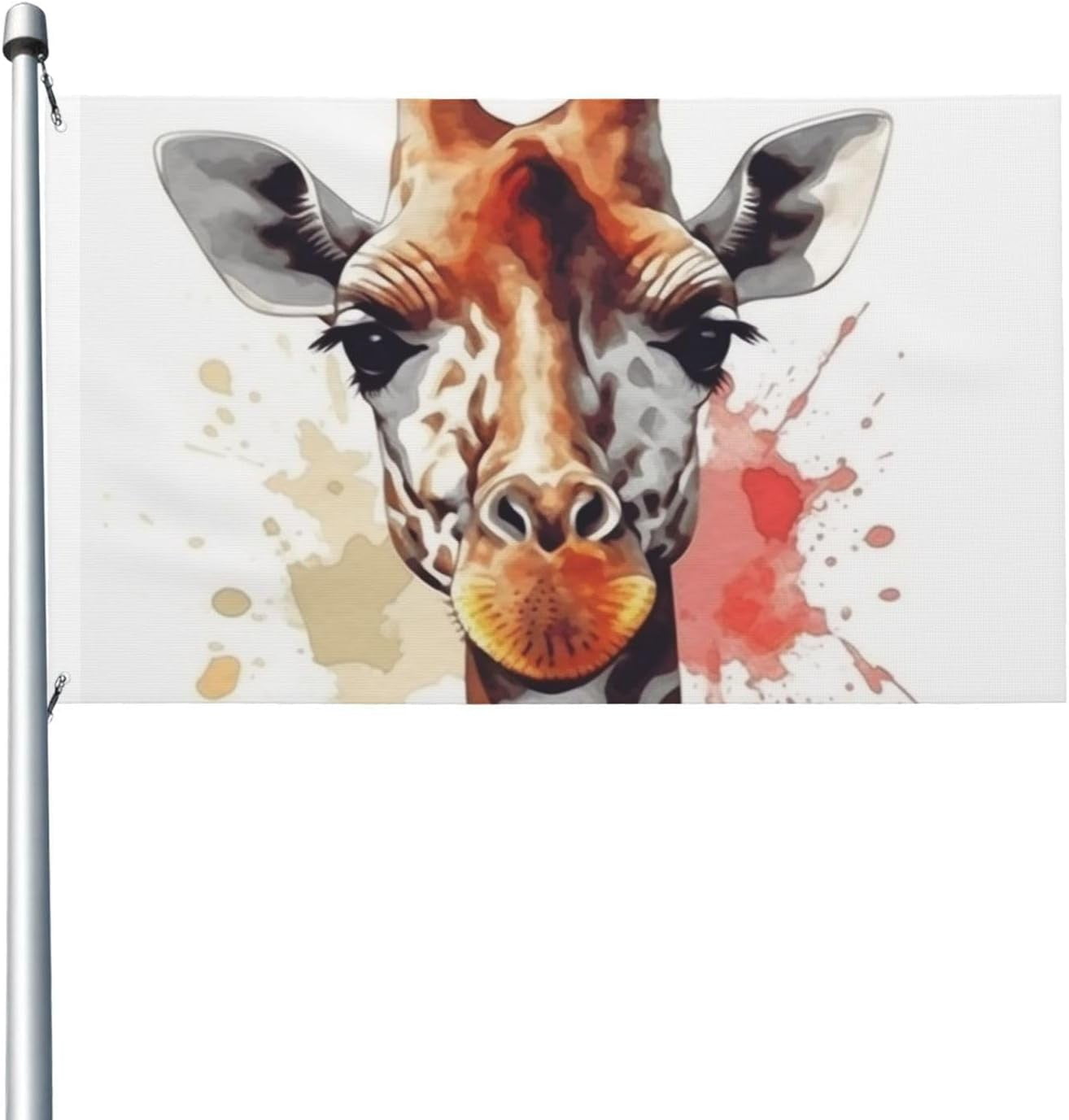 Stylish Animal Watercolor Giraffe Flag 4x6 ft Garden Flag Welcome ...