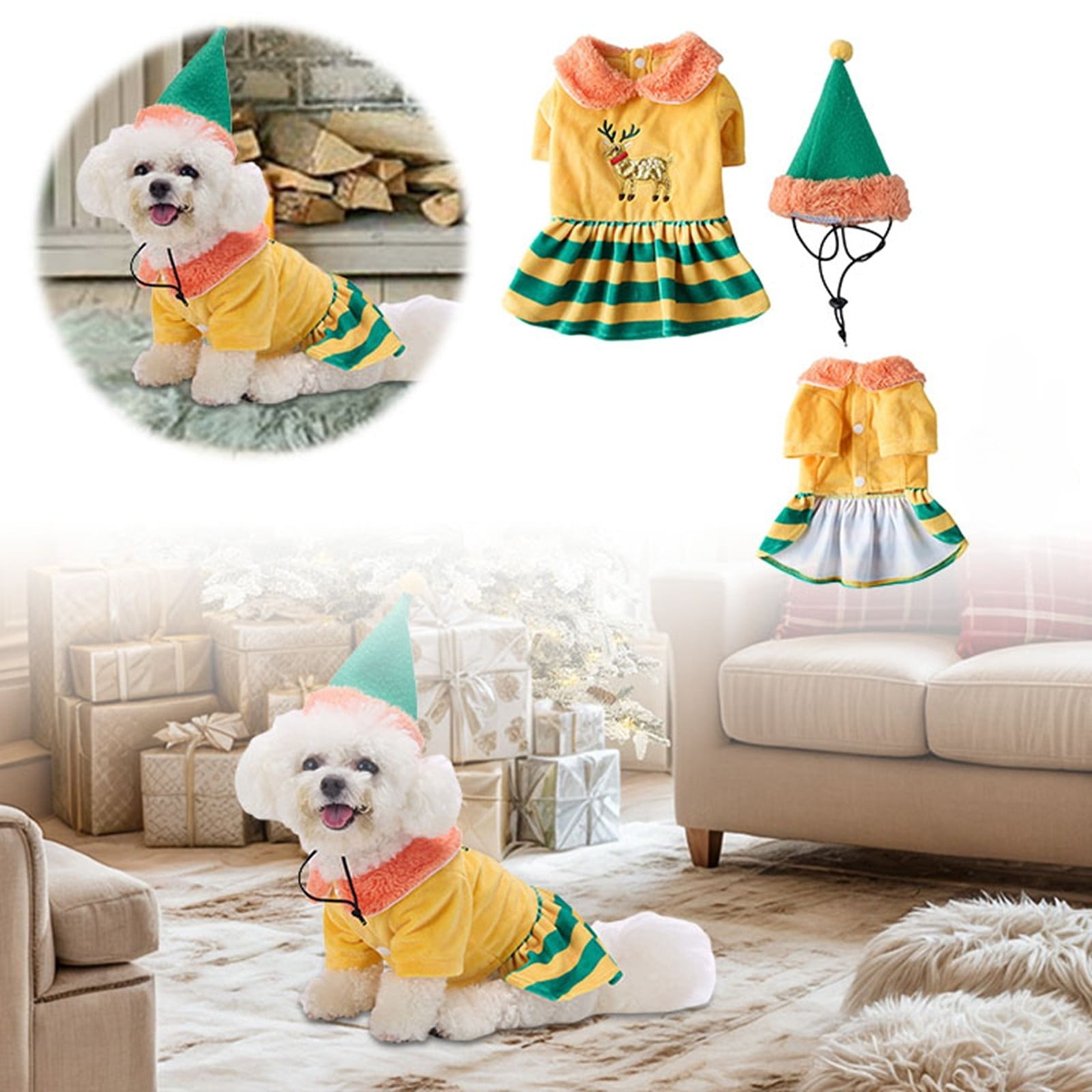 Stylish Autumn Winter Pet Dog Outfit Apparel for Small Medium Breed ...