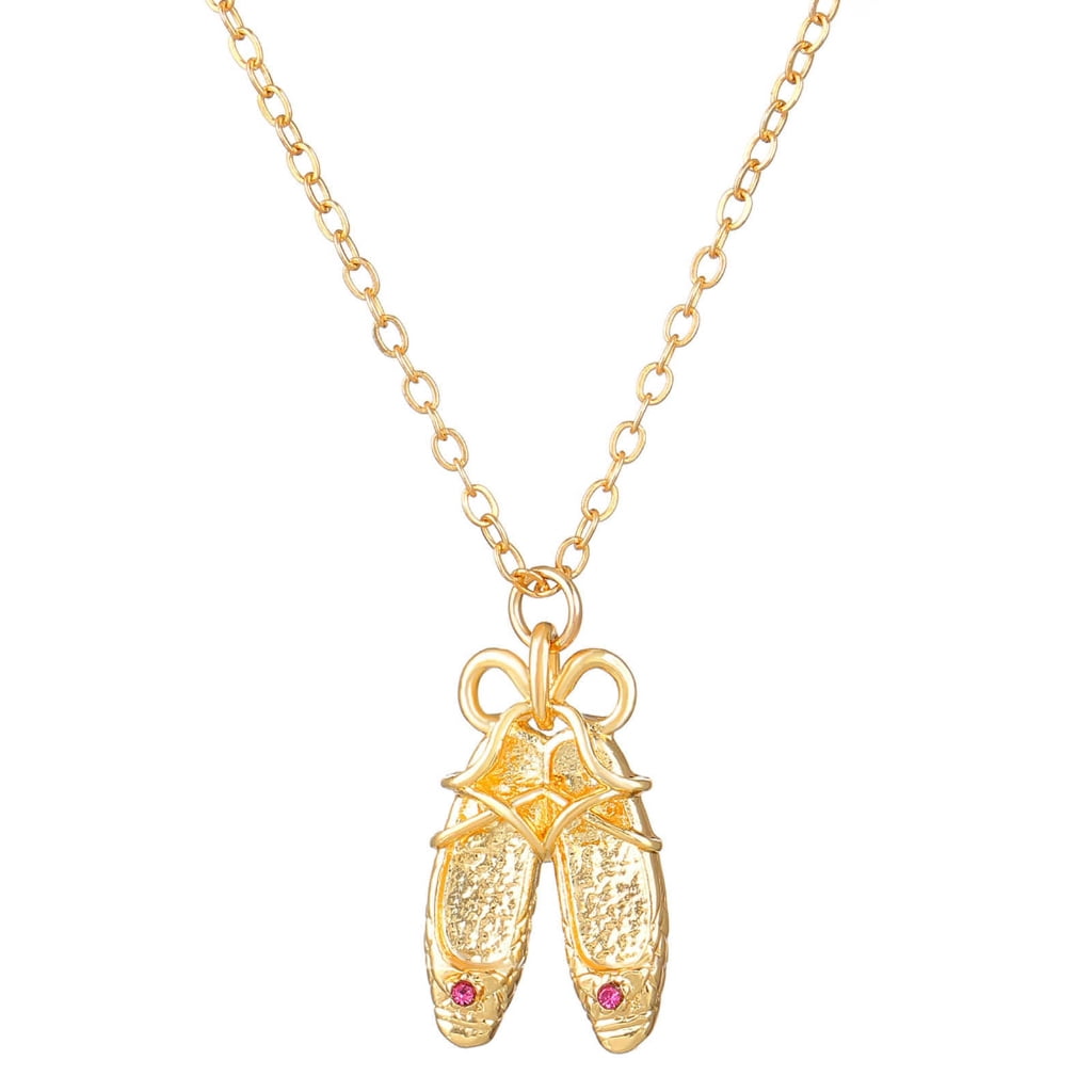 Stylish Ballet Shoe Charm Necklace for Women Personality Dance Shoes ...