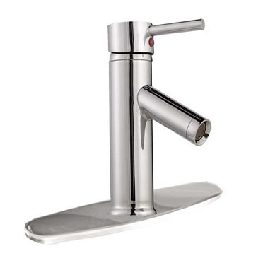 Single Hole Bathroom Sink Faucet Chrome Plated Brass Tap Widespread ...