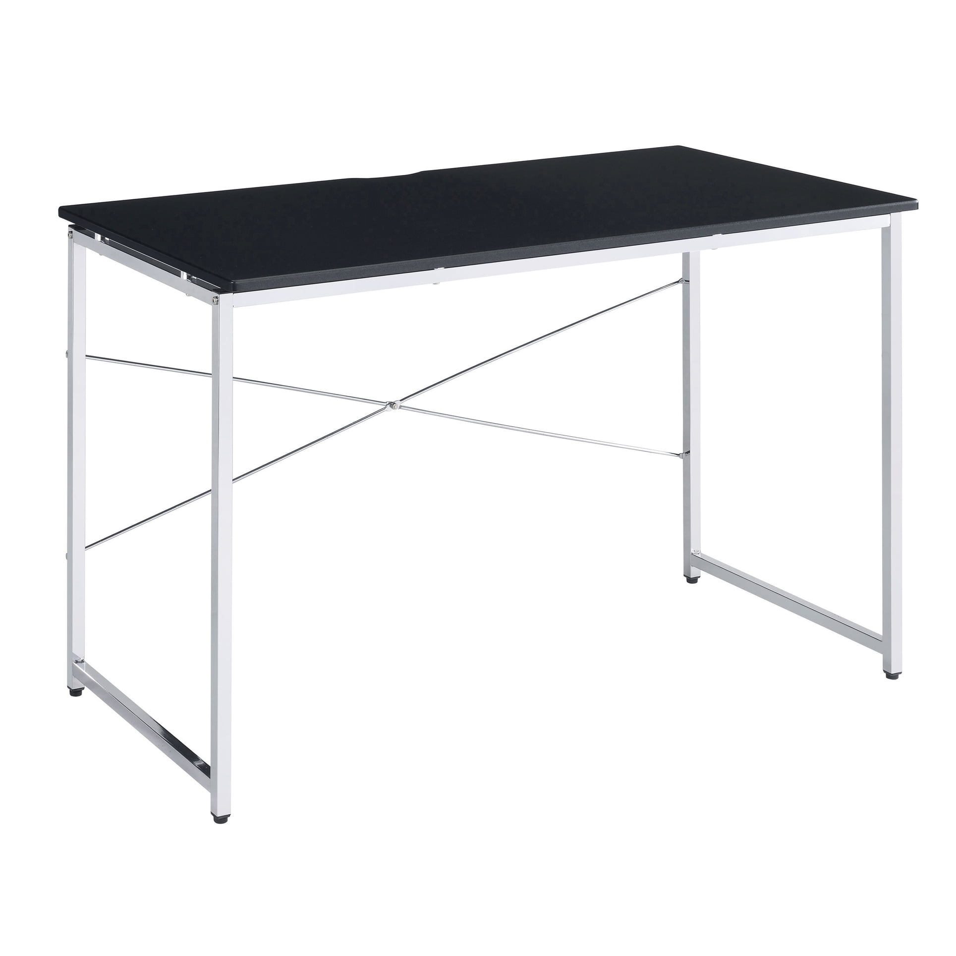 Stylish Black And Bedroom Desk - Crossbar For Added Appeal Modern With ...