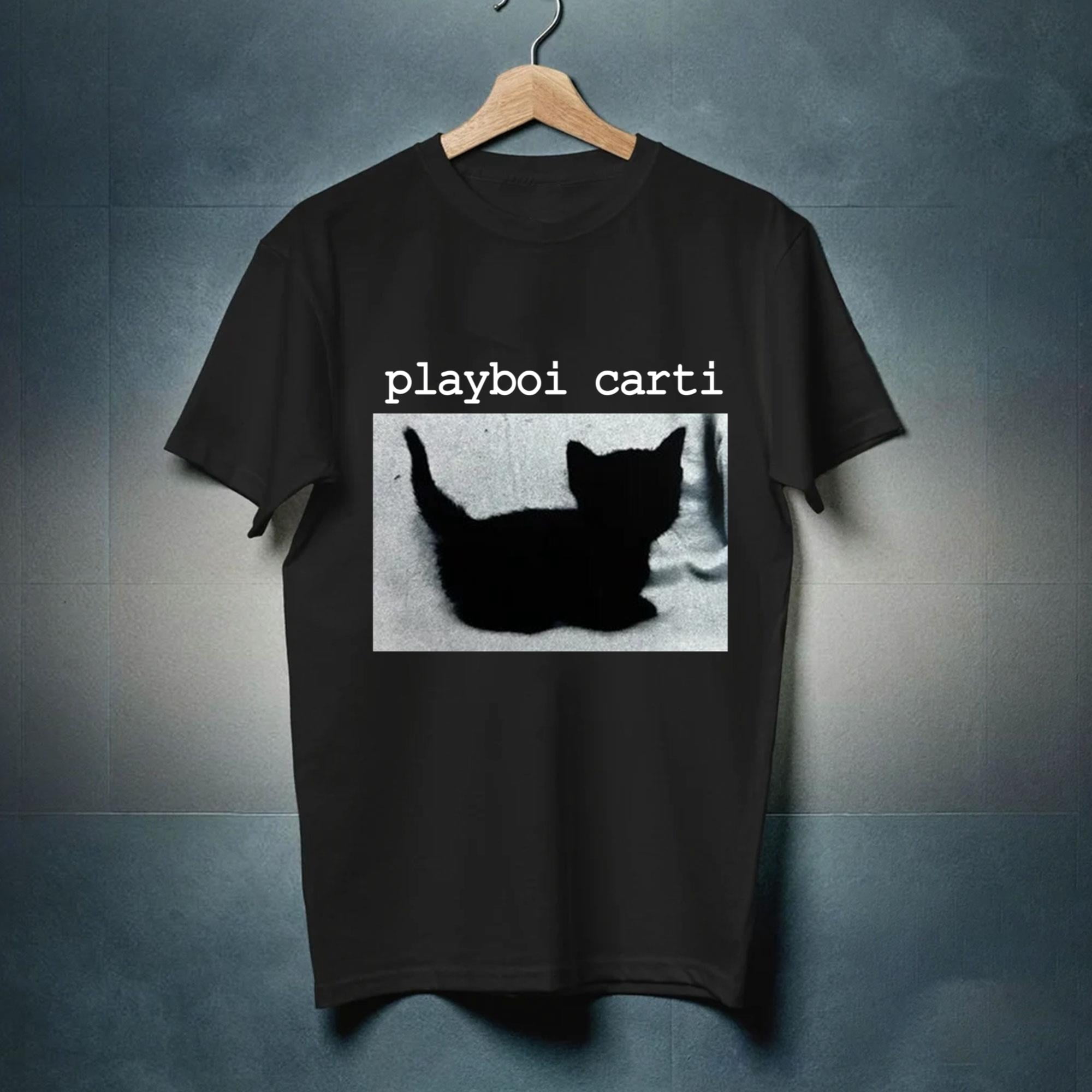 Stylish Black Cat Graphic Tee Shirt Music Album Tour Apparel - All ...