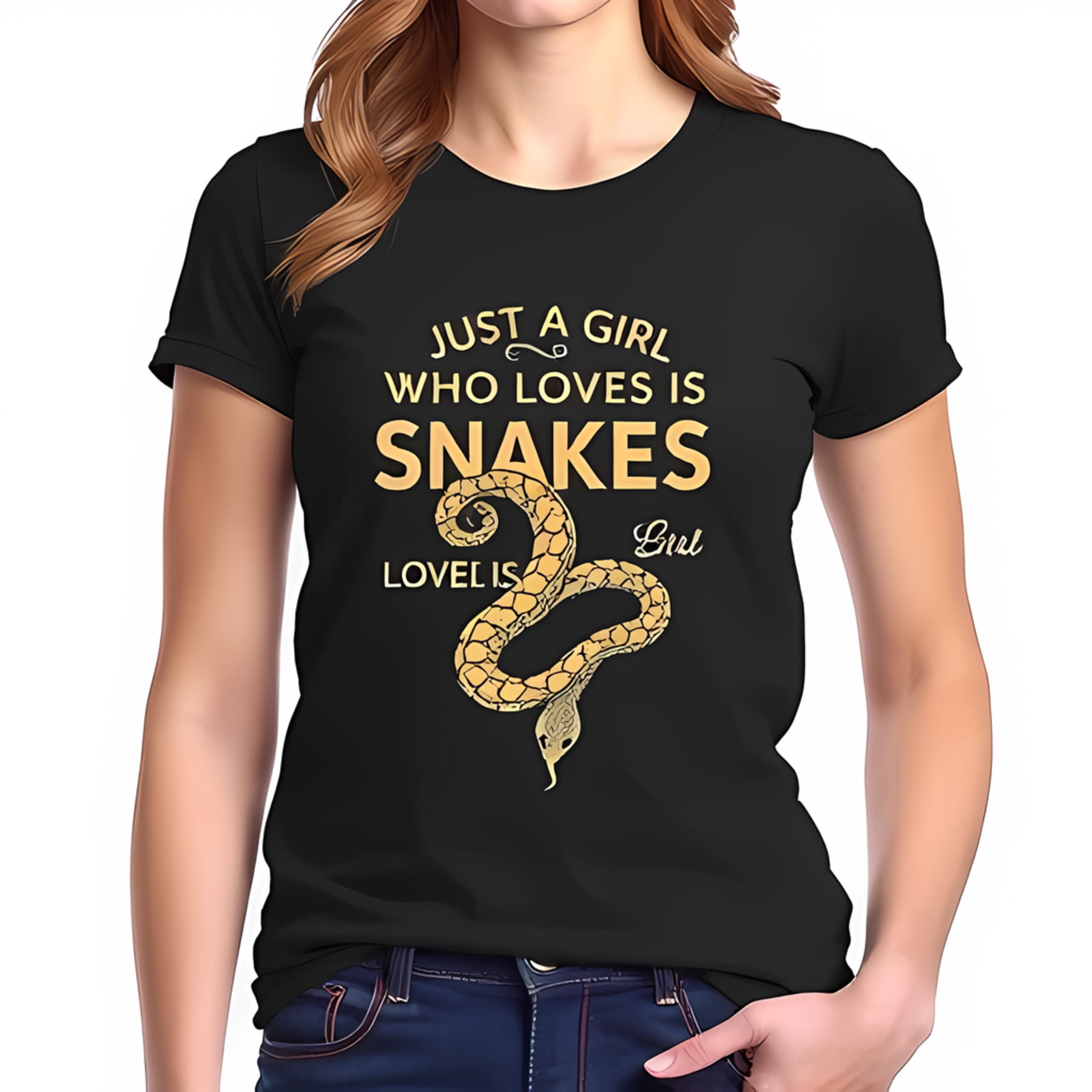 Stylish Black Cotton Short Sleeve T-Shirt - " Just a Girl Who Loves ...