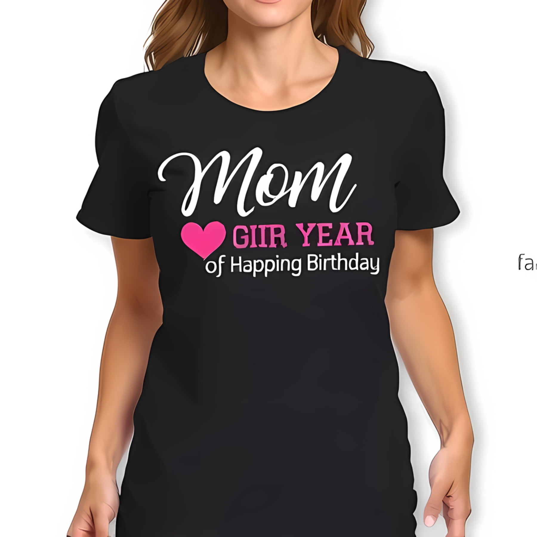 Stylish Black Cotton Short Sleeve T-Shirt for Moms - " Mom " Script ...