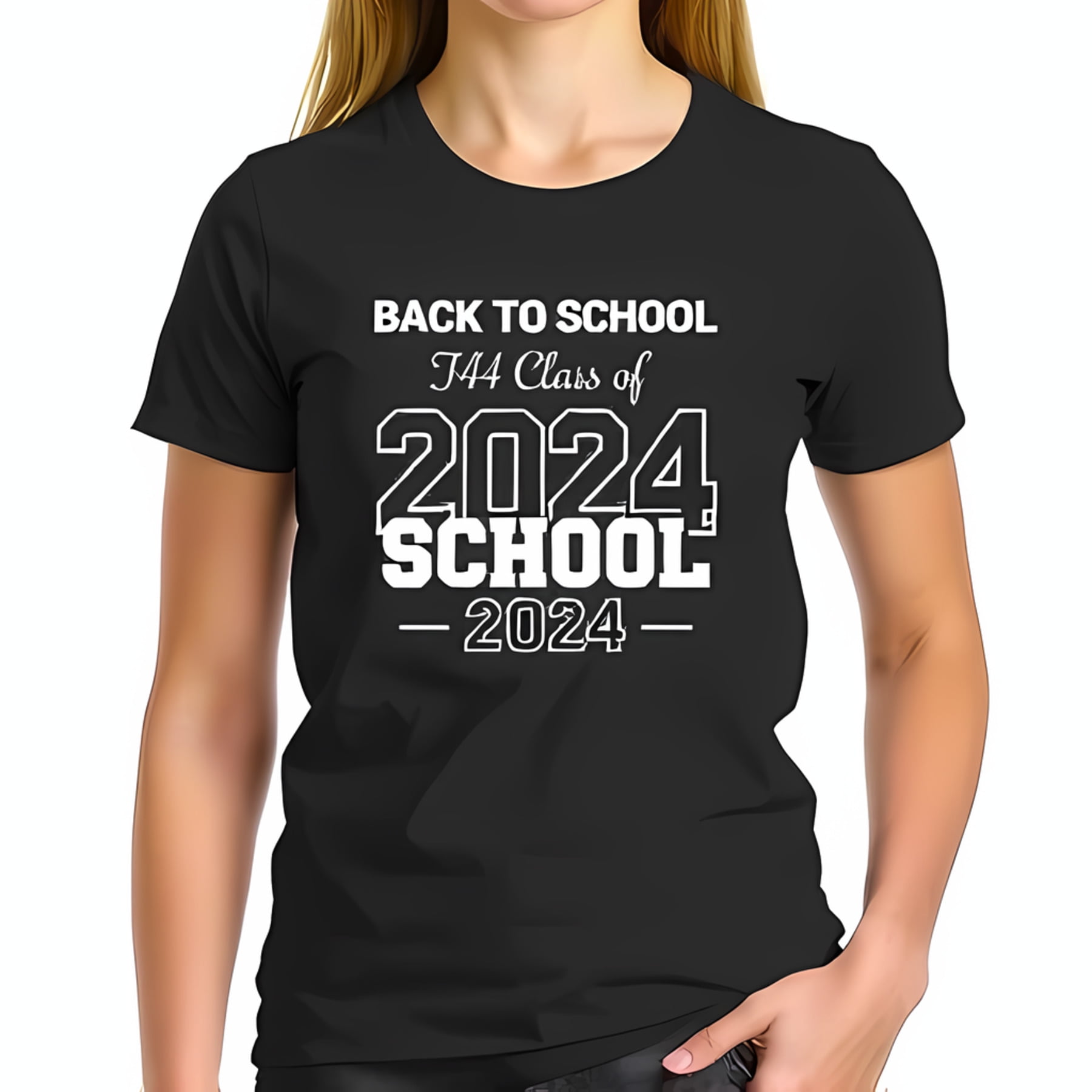 Stylish Black Cotton Short Sleeve T-Shirt for Students - " Back to ...