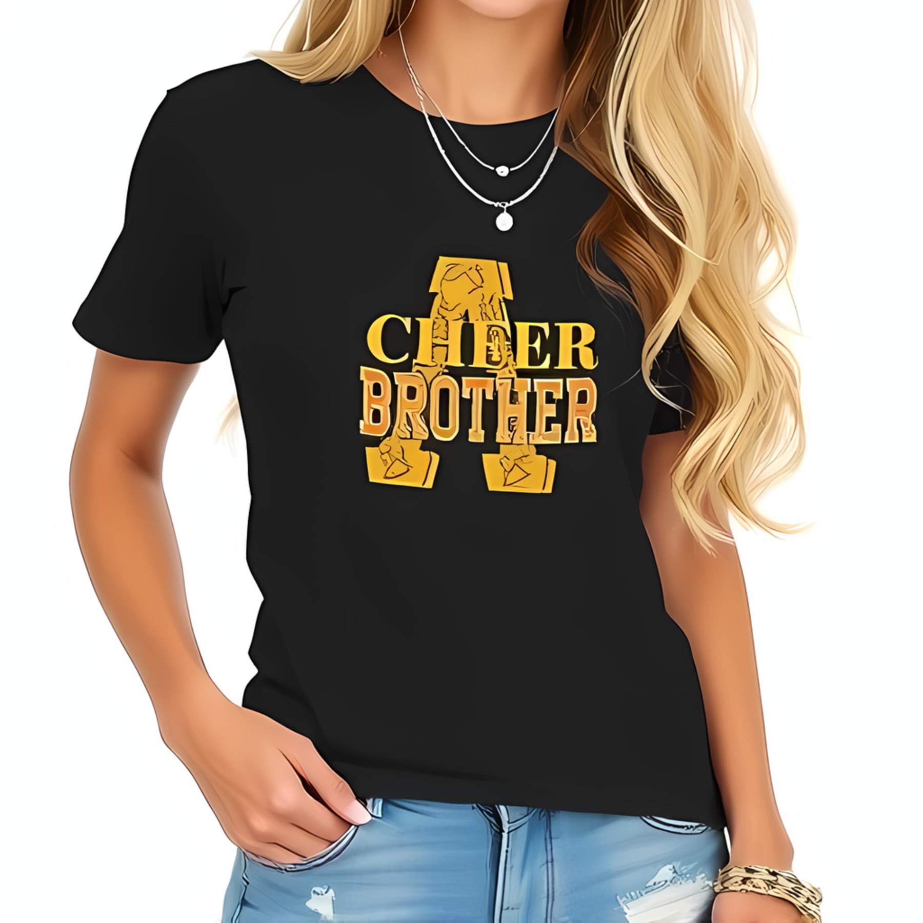 Stylish Black Cotton Short Sleeve T-Shirt for Women with Bold 'CHIDER ...