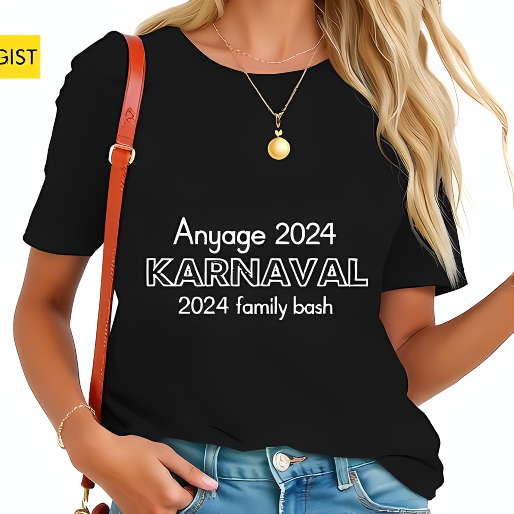 Stylish Black Cotton Short Sleeve T-Shirt with Bold " Anyage 2024 ...
