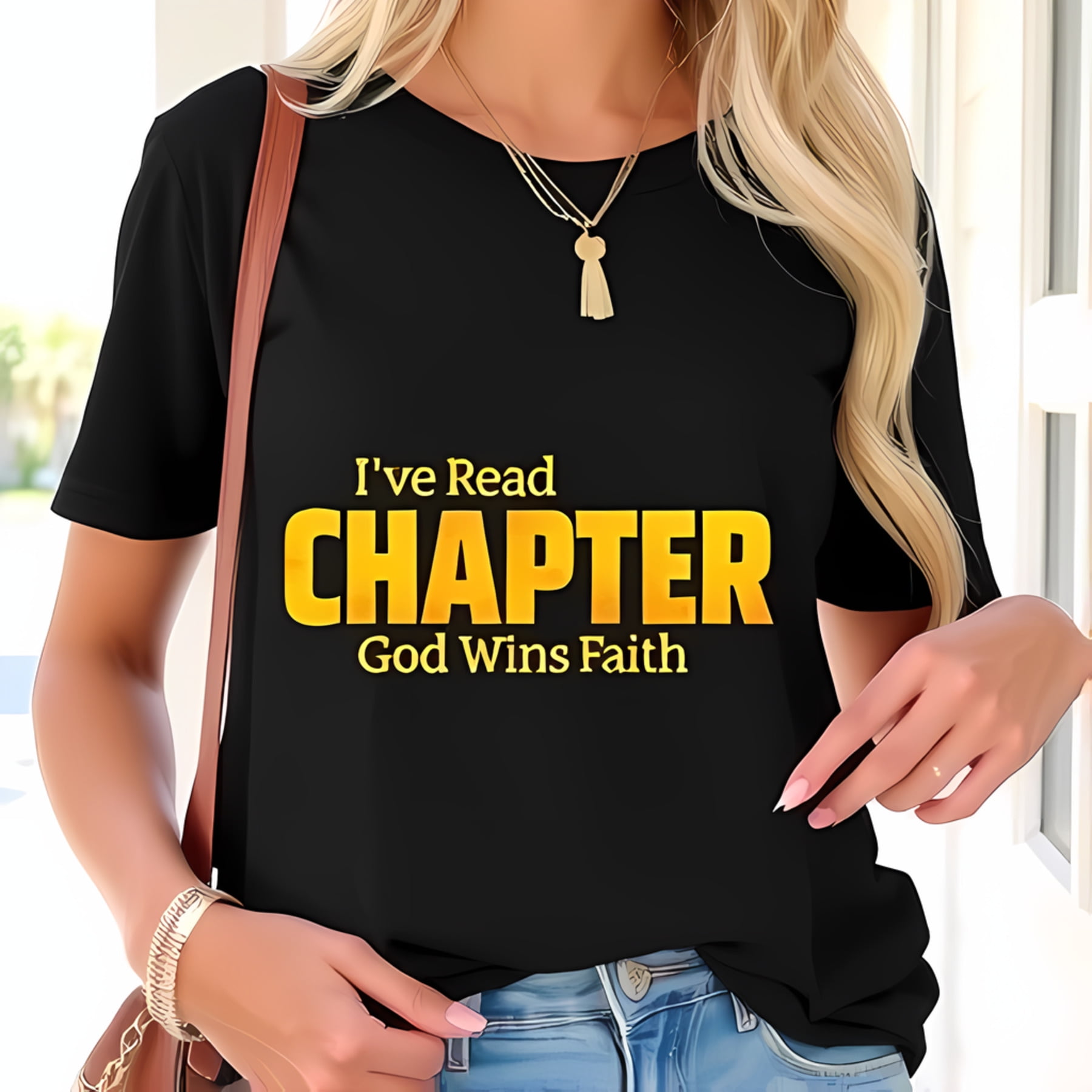 Stylish Black Cotton Short Sleeve T-Shirt with Bold Golden-Yellow " I ...