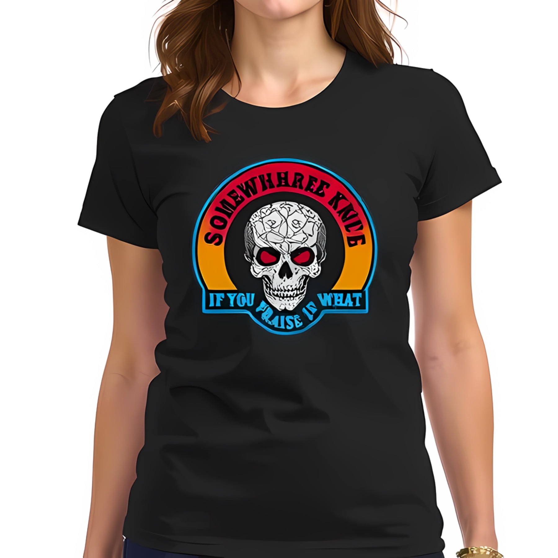Stylish Black Cotton Short Sleeve T-Shirt with Intricate Graphic ...
