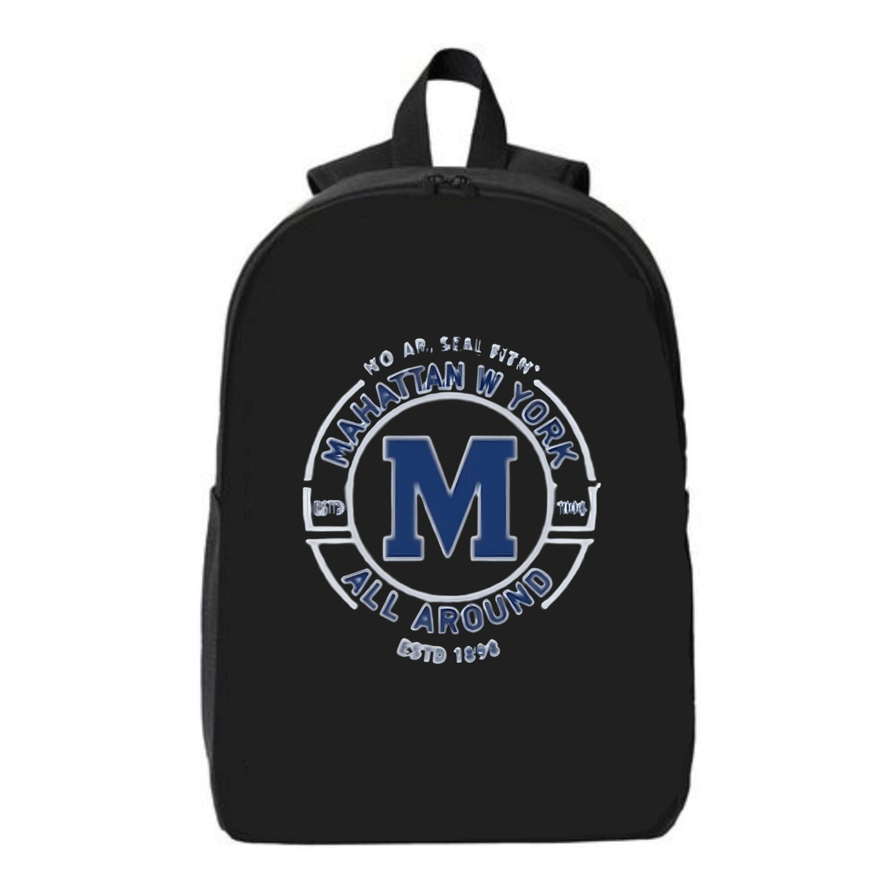 Stylish Black Laptop Backpack with Bold ' M ' Design ' MATAZAN & YORK ...