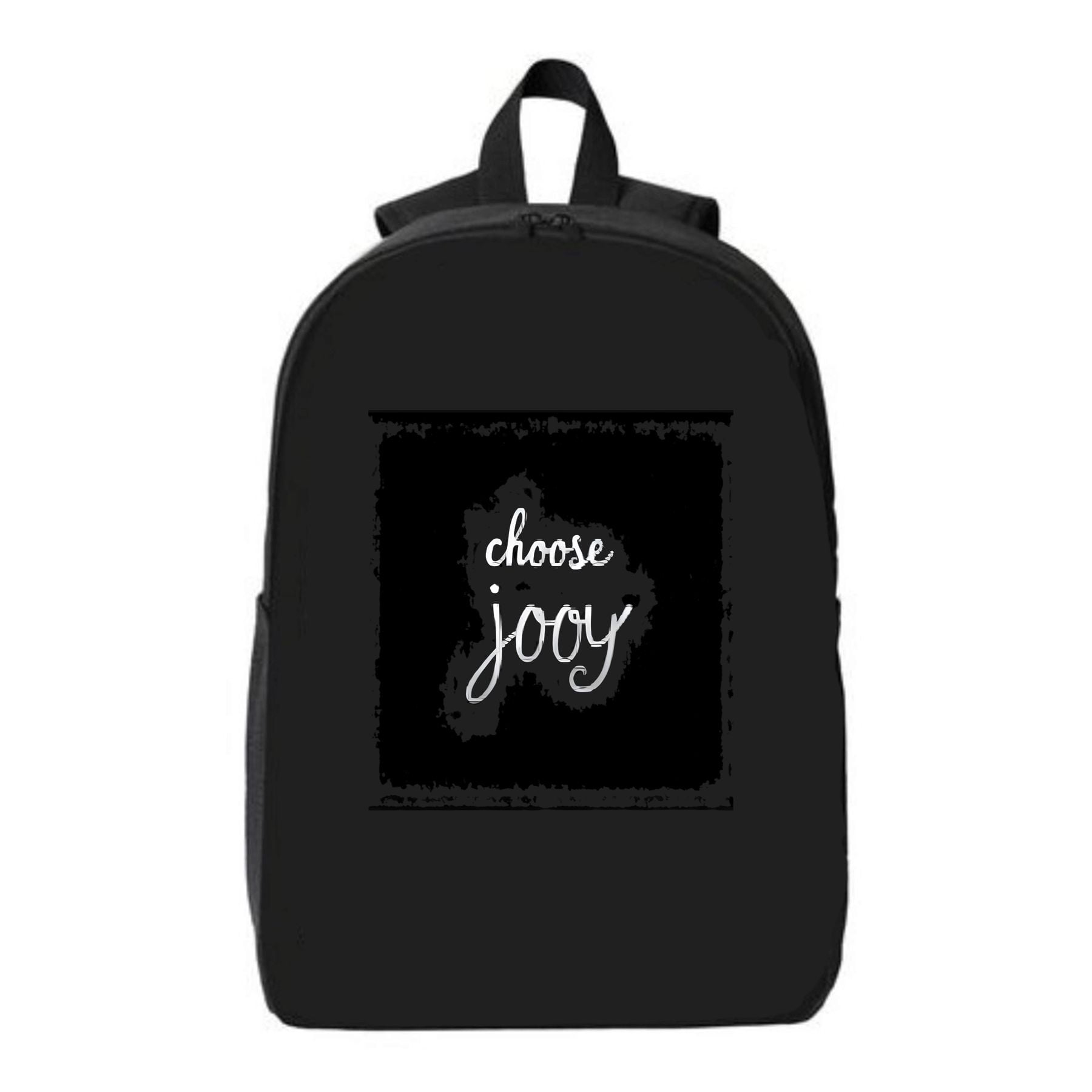 Stylish Black Laptop Backpack with ' Choose Joy ' Cursive Design Fits ...