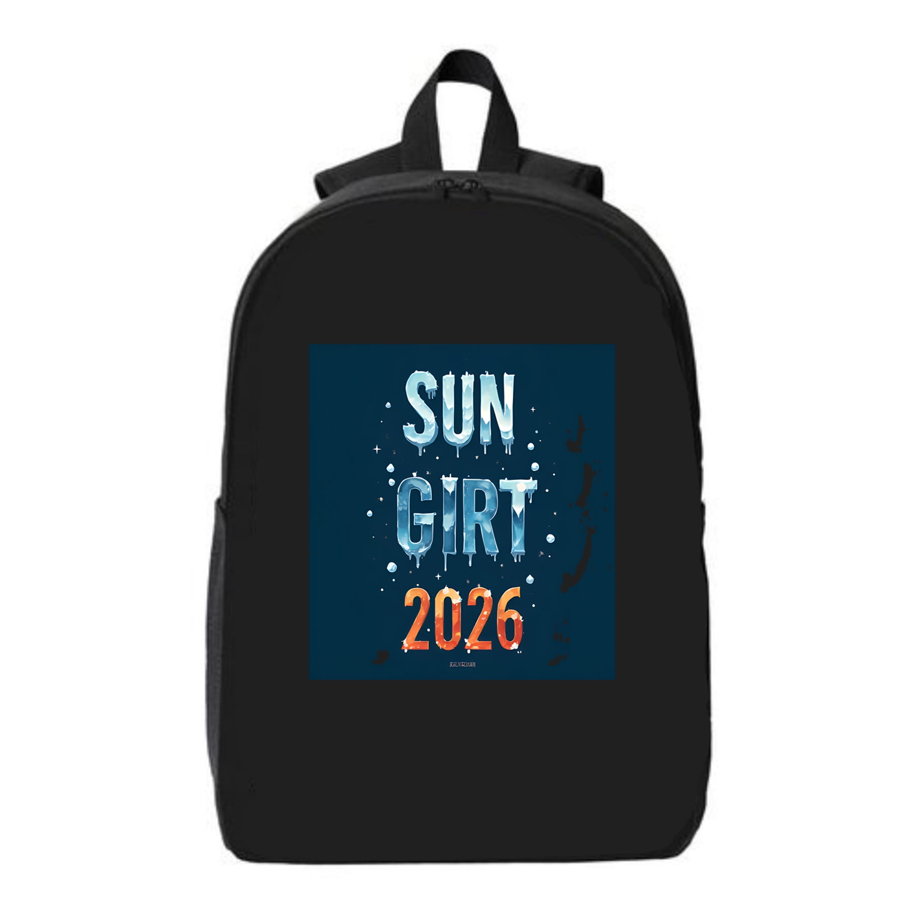 Stylish Black Laptop Backpack with Gradient ' SUN GIRT 2026 ' Design ...