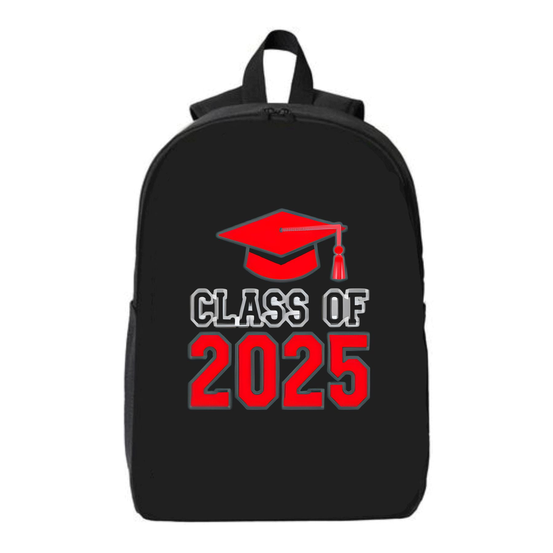 Stylish Black Laptop Backpack with Graduation Cap Design Fits 15 ...