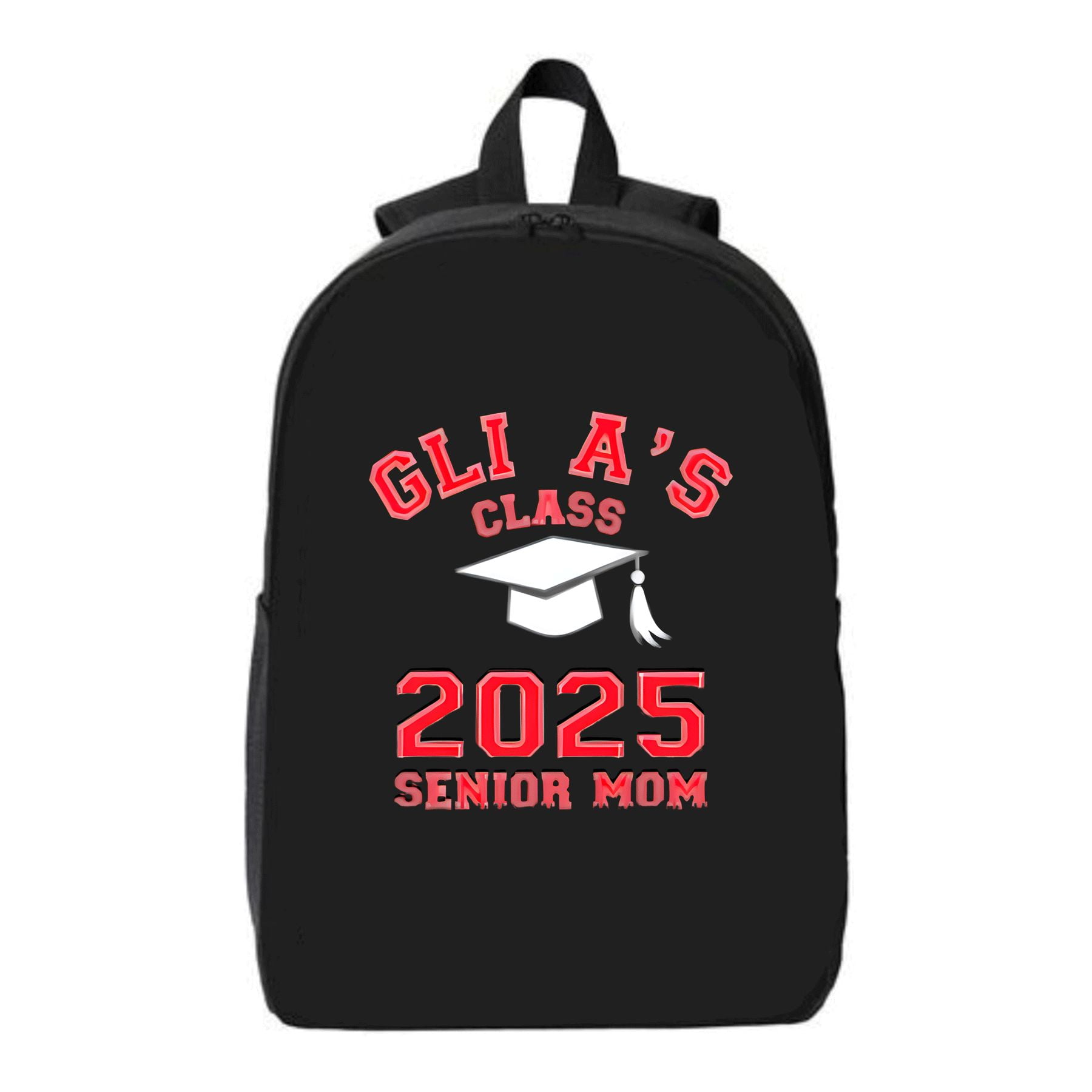 Stylish Black Laptop Backpack with White Graduation Cap Design " GLI ...