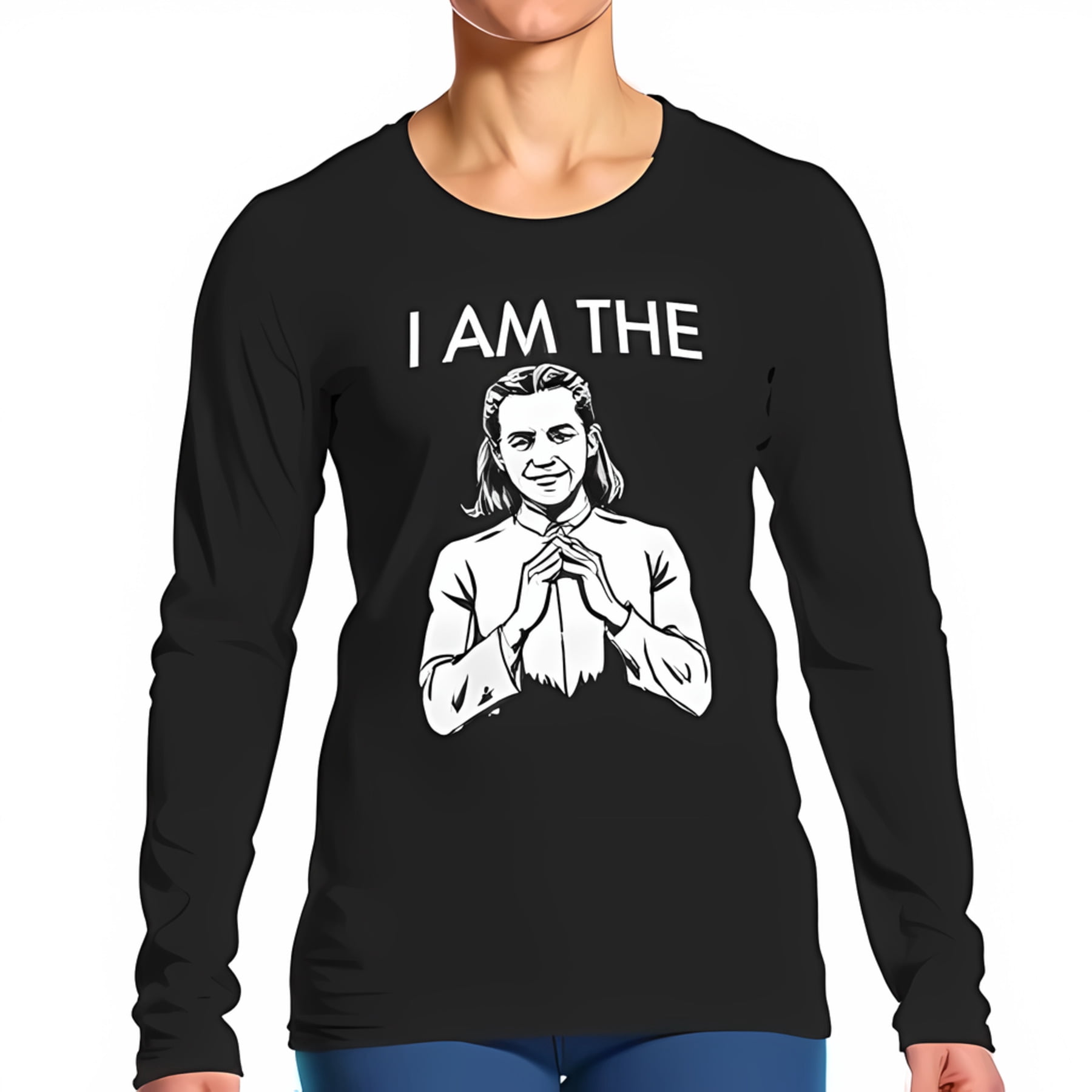 Stylish Black Long Sleeve T-Shirt for Men Women with Bold Graphic ...