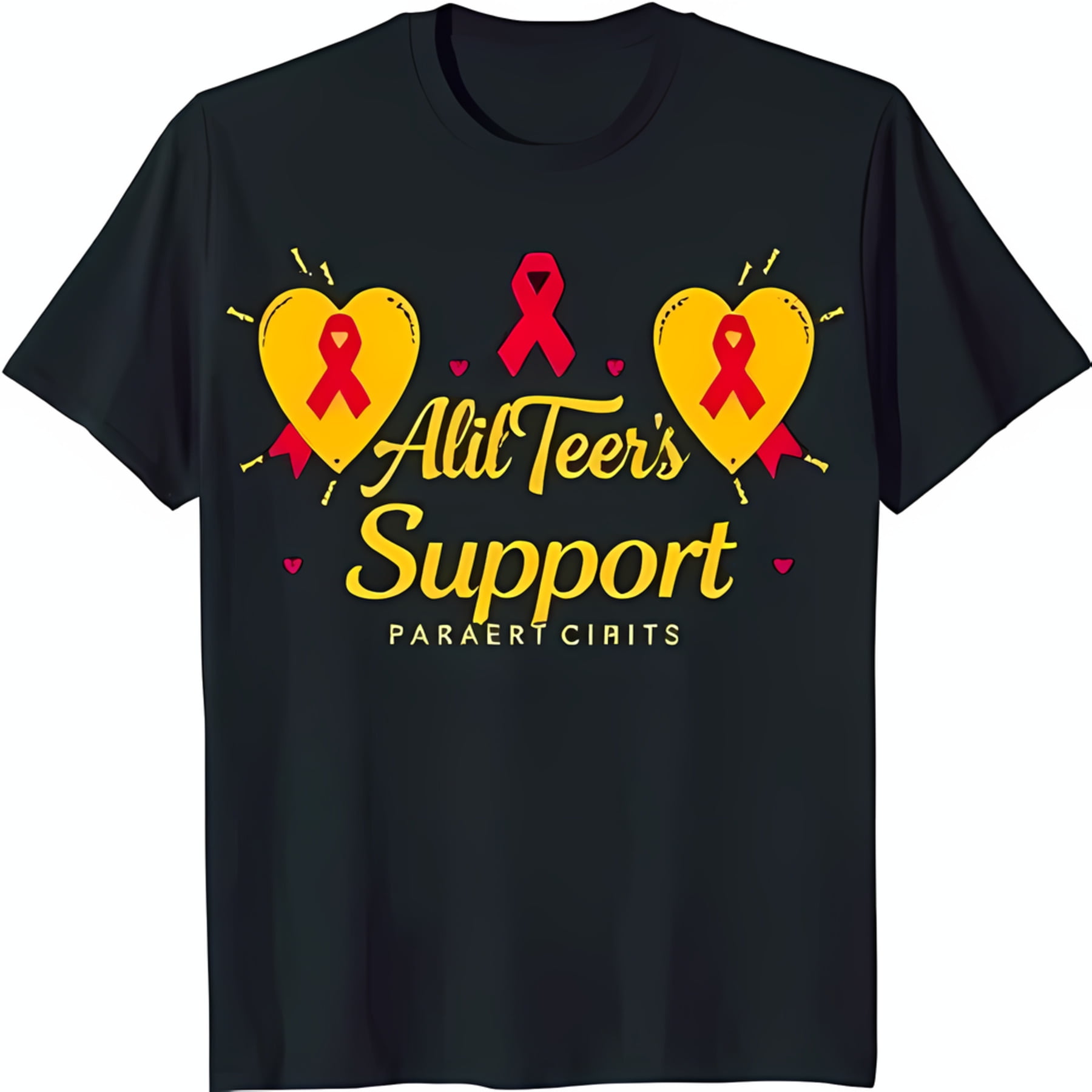 Stylish Black T-Shirt with Bold 'Alit Teer's Support Paraert Cirihts ...