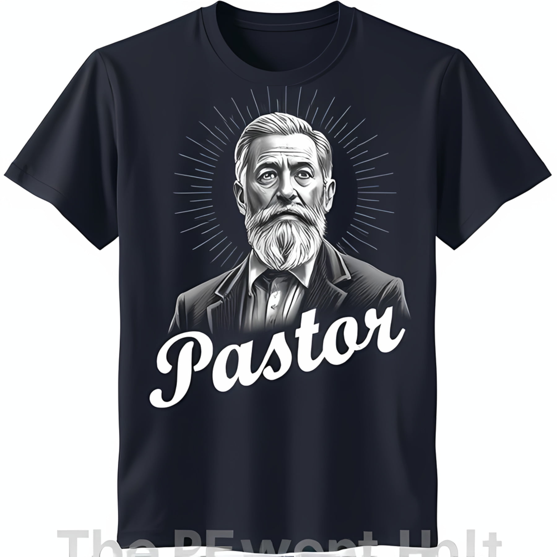 Stylish Black T-Shirt with Bold Pastor Graphic and Design for Faith ...