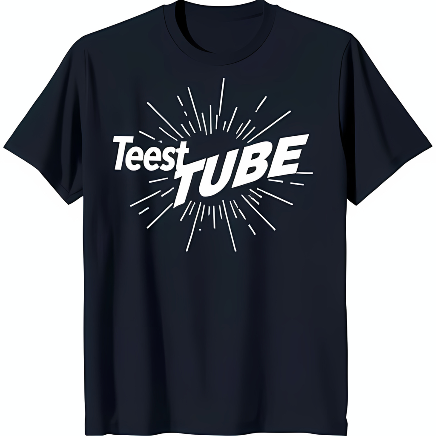 Stylish Black T-Shirt with Bold White 'Teest TUBE' Graphic - Walmart.com
