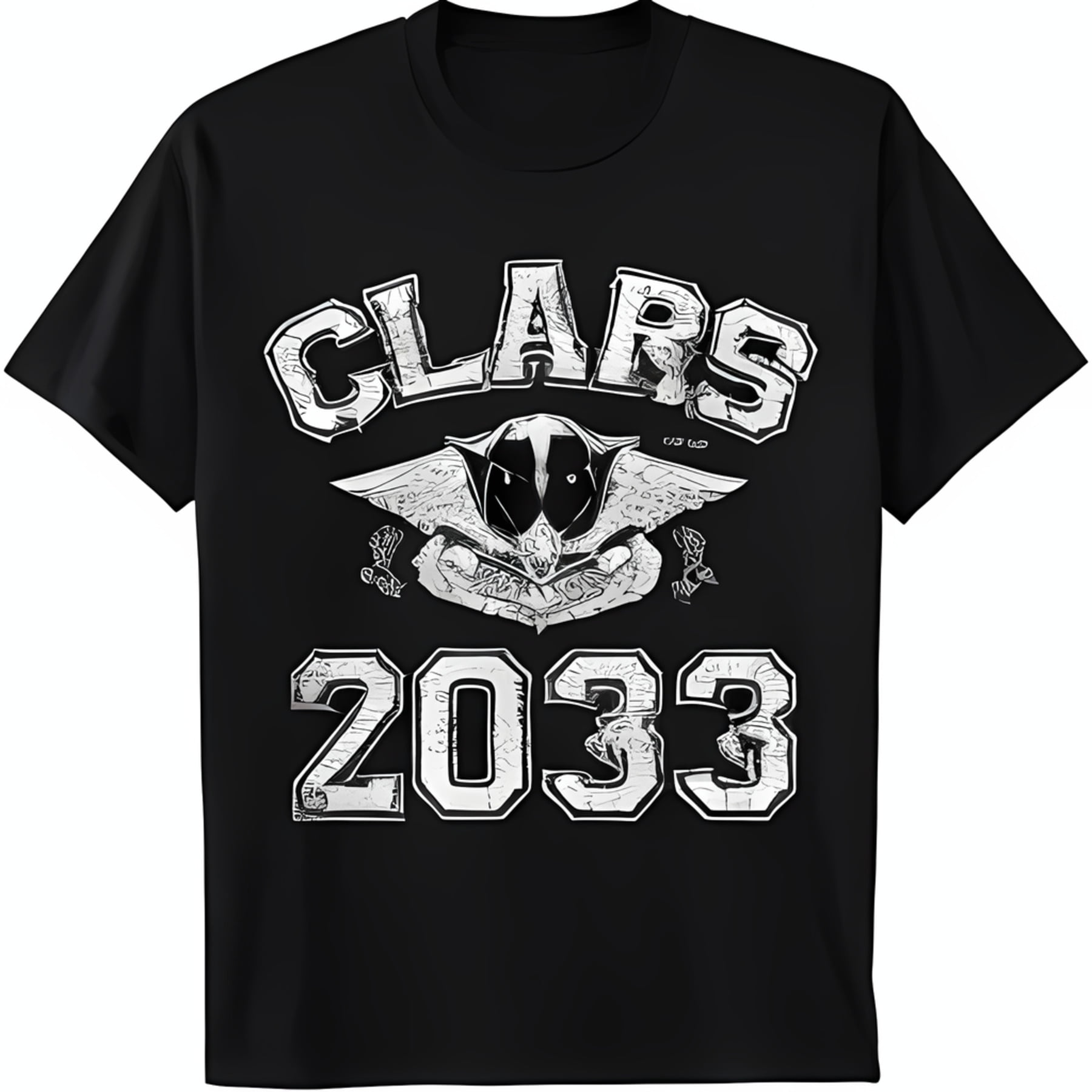 Stylish Black T-Shirt with CLASS Graphic & Mascot Design for Graduates ...