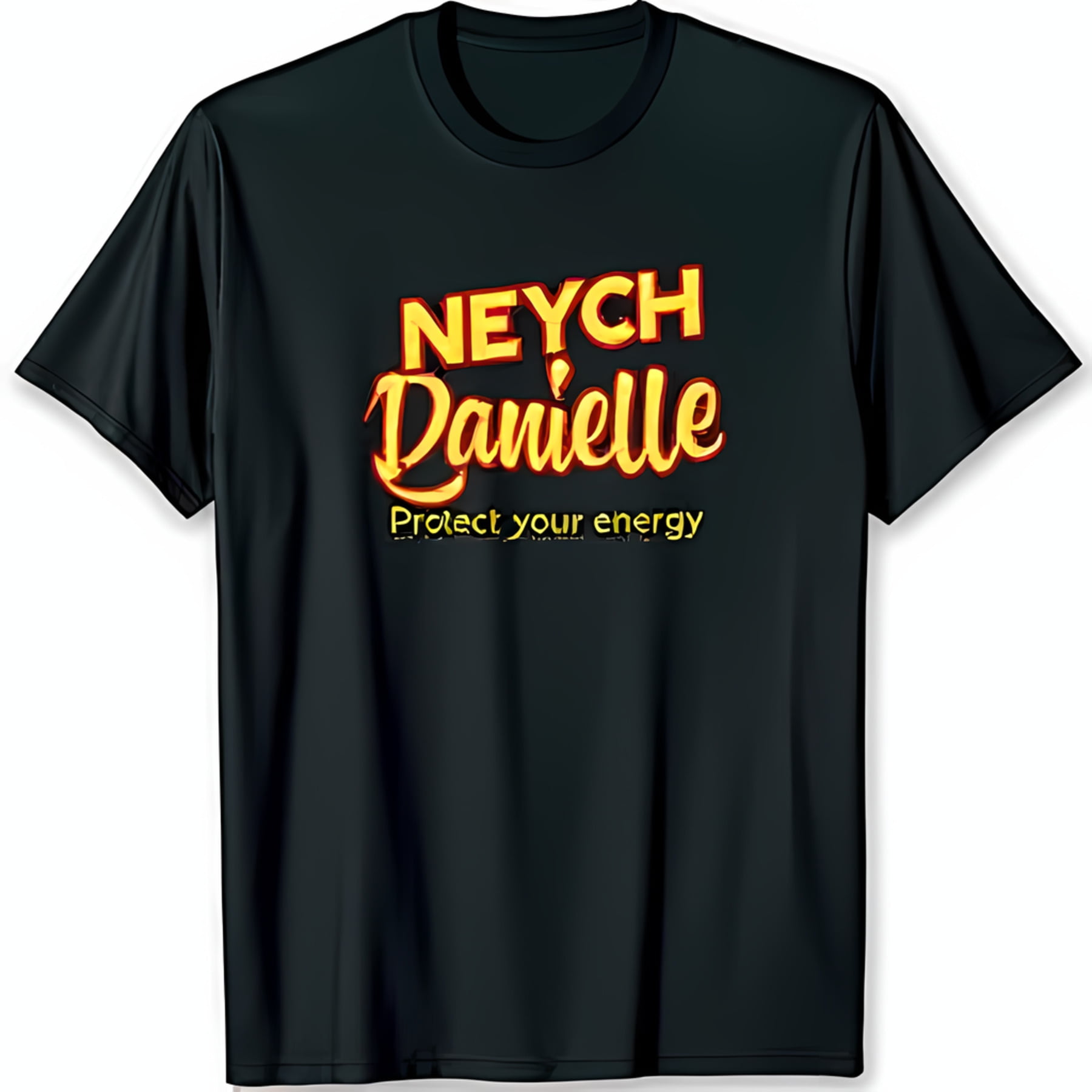 Stylish Black T-Shirt with 'Danielle' Graphic & ' Your ' Print ...