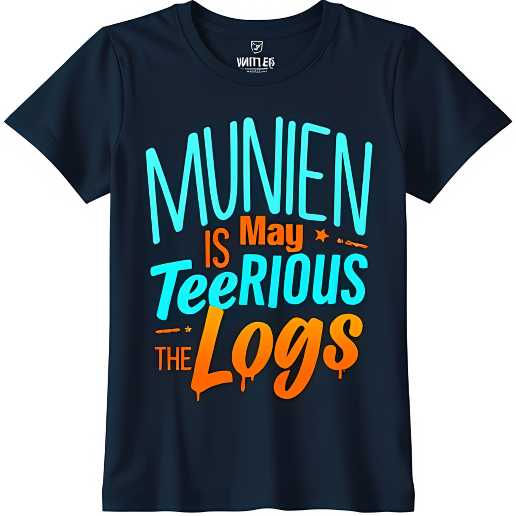 Stylish Black T-Shirt with Eye Catching Graphic: 'MUNIEN IS May ...
