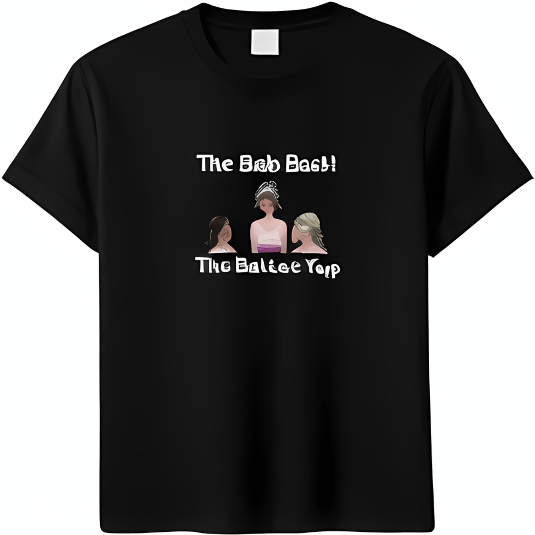 Stylish Black T-Shirt with Fun Cartoon Women Design The Balfe Famous ...