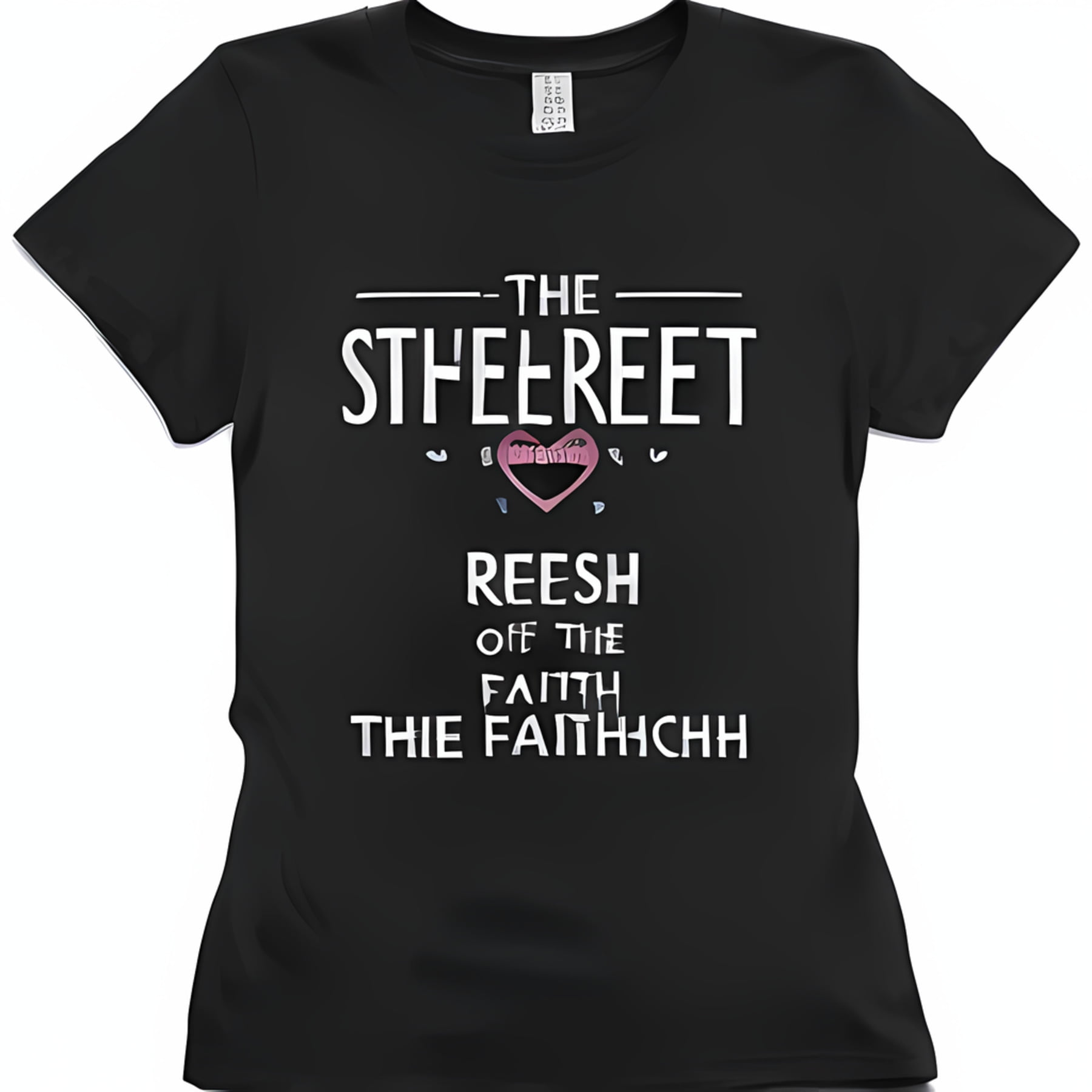 Stylish Black T-Shirt with Love themed Typography Design for Women THE ...