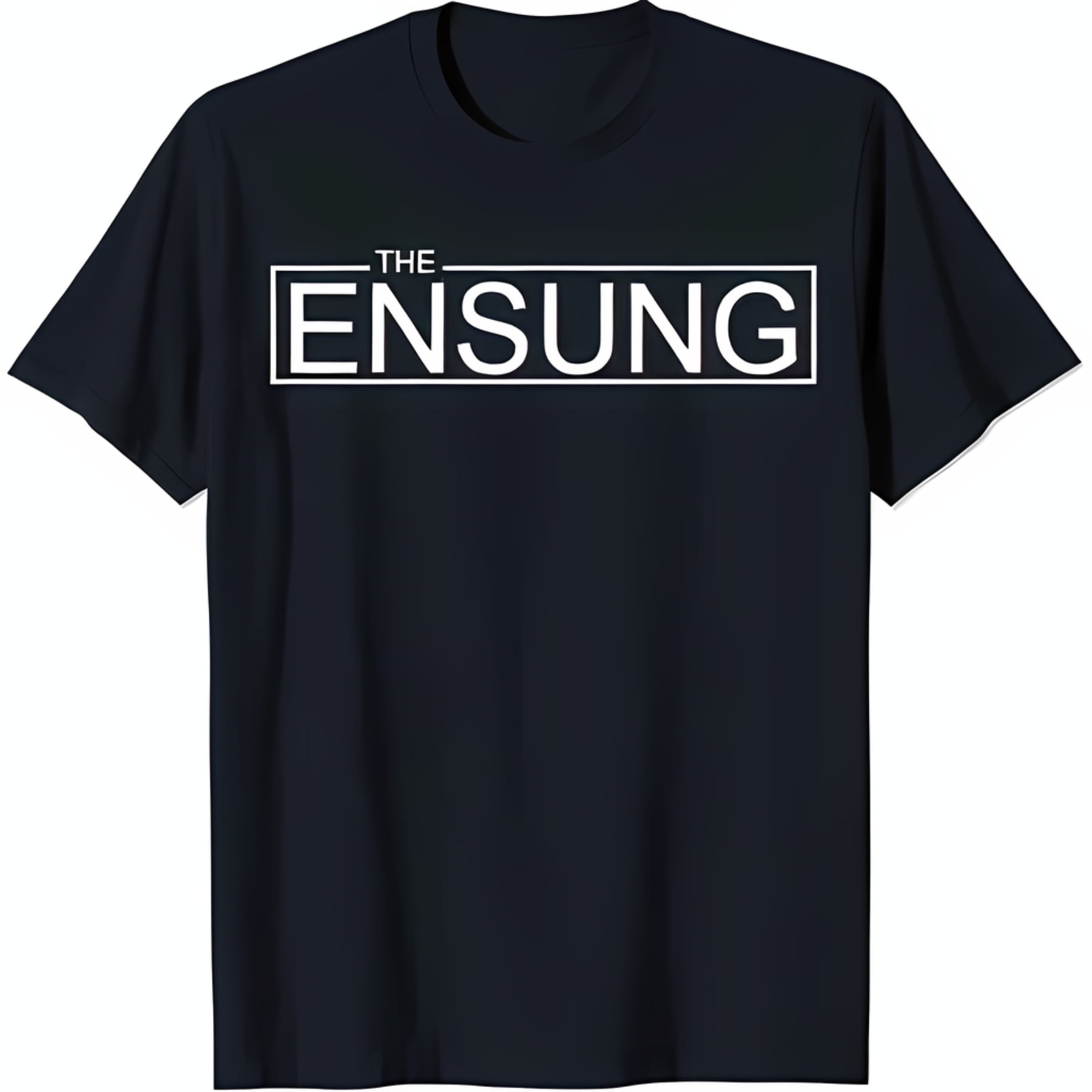 Stylish Black T-Shirt with Modern White Graphic Print THE ENSUNG Design ...