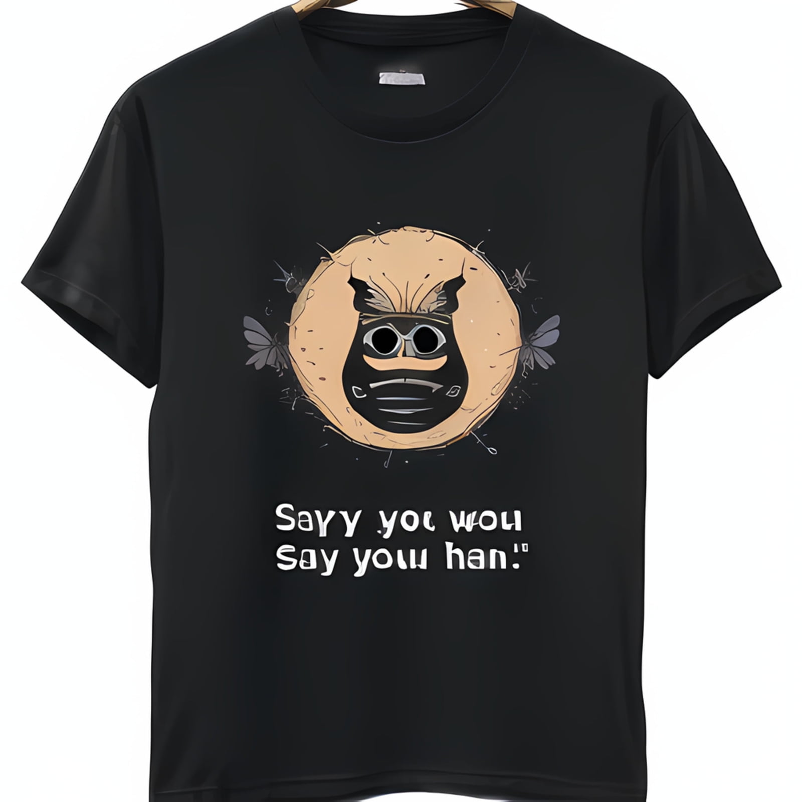 Stylish Black T-Shirts with Striking Chest Graphics Elevate Your Wardrobe - Walmart.com