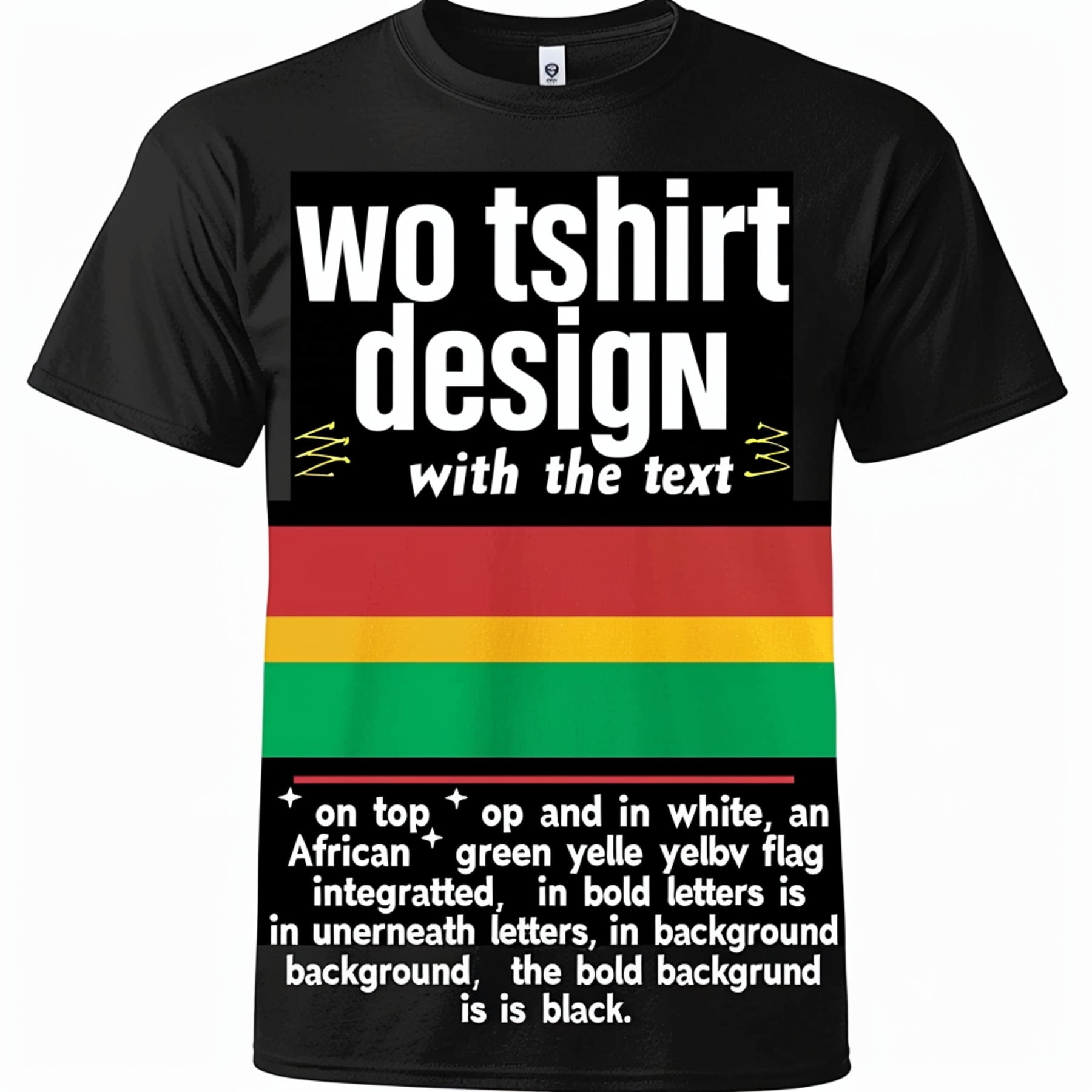 Stylish Black TShirt with 'Who Jah ' and 'NO MAN CURSE' Design African ...