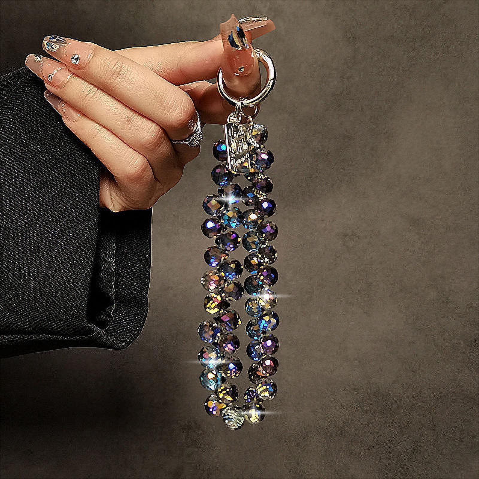 Stylish Bling Bling Crystal Beads Phone Strap Charm Pendant Bracelet ...