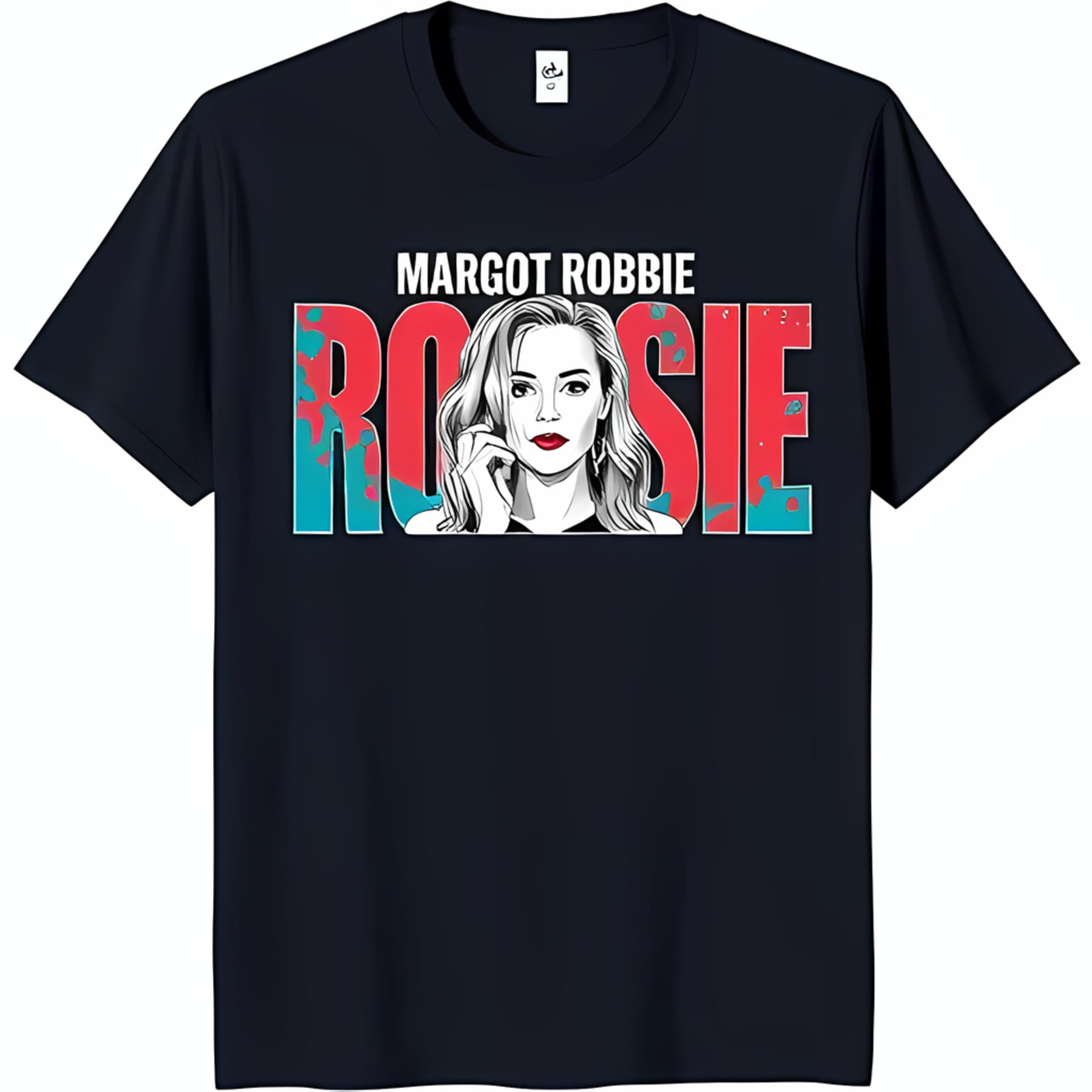Stylish Blue T-Shirt with Margot Robbie Graphic & 'Rosie' Design ...