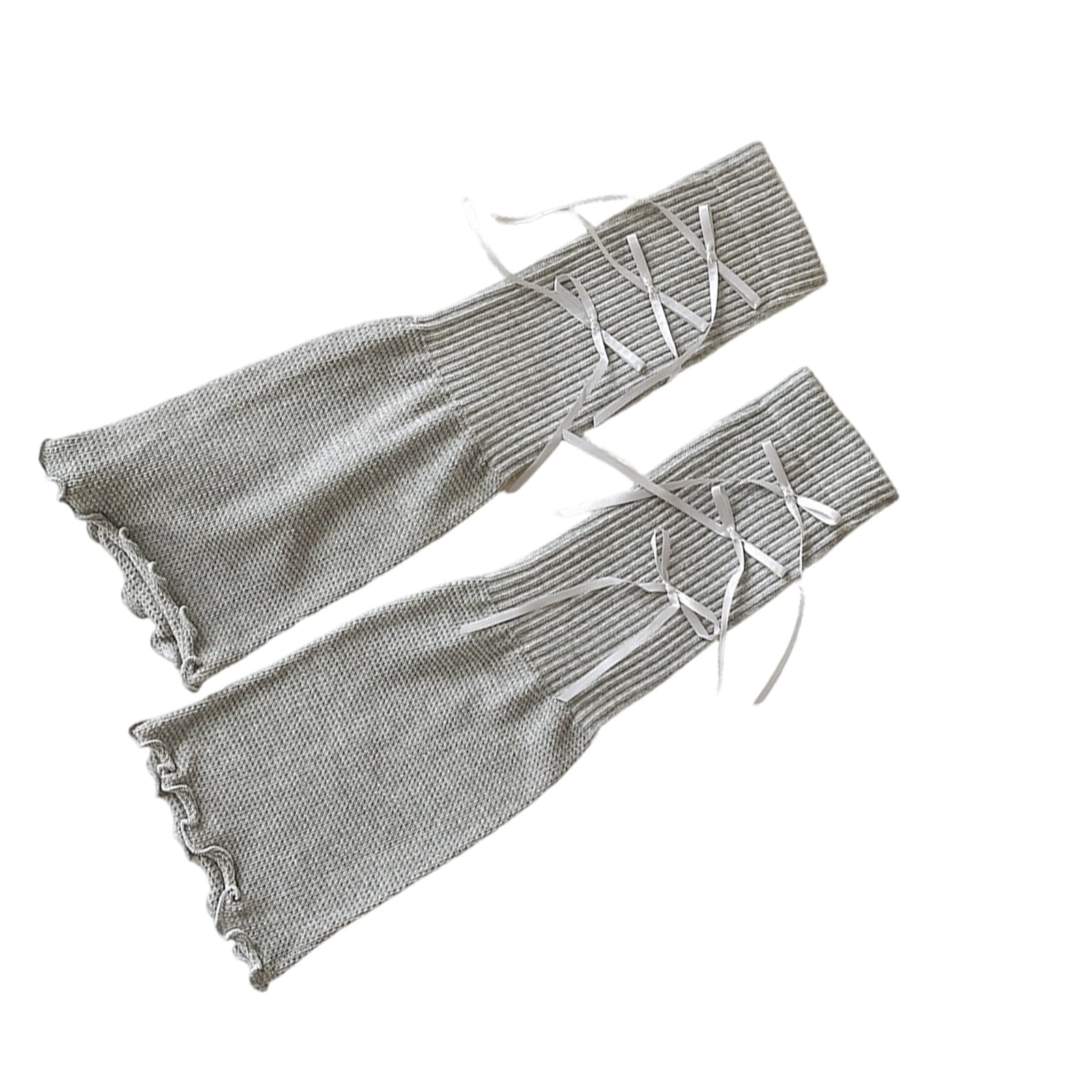Stylish Bows Design Lightweight Cotton Leg Warmers Middle Calf Length ...