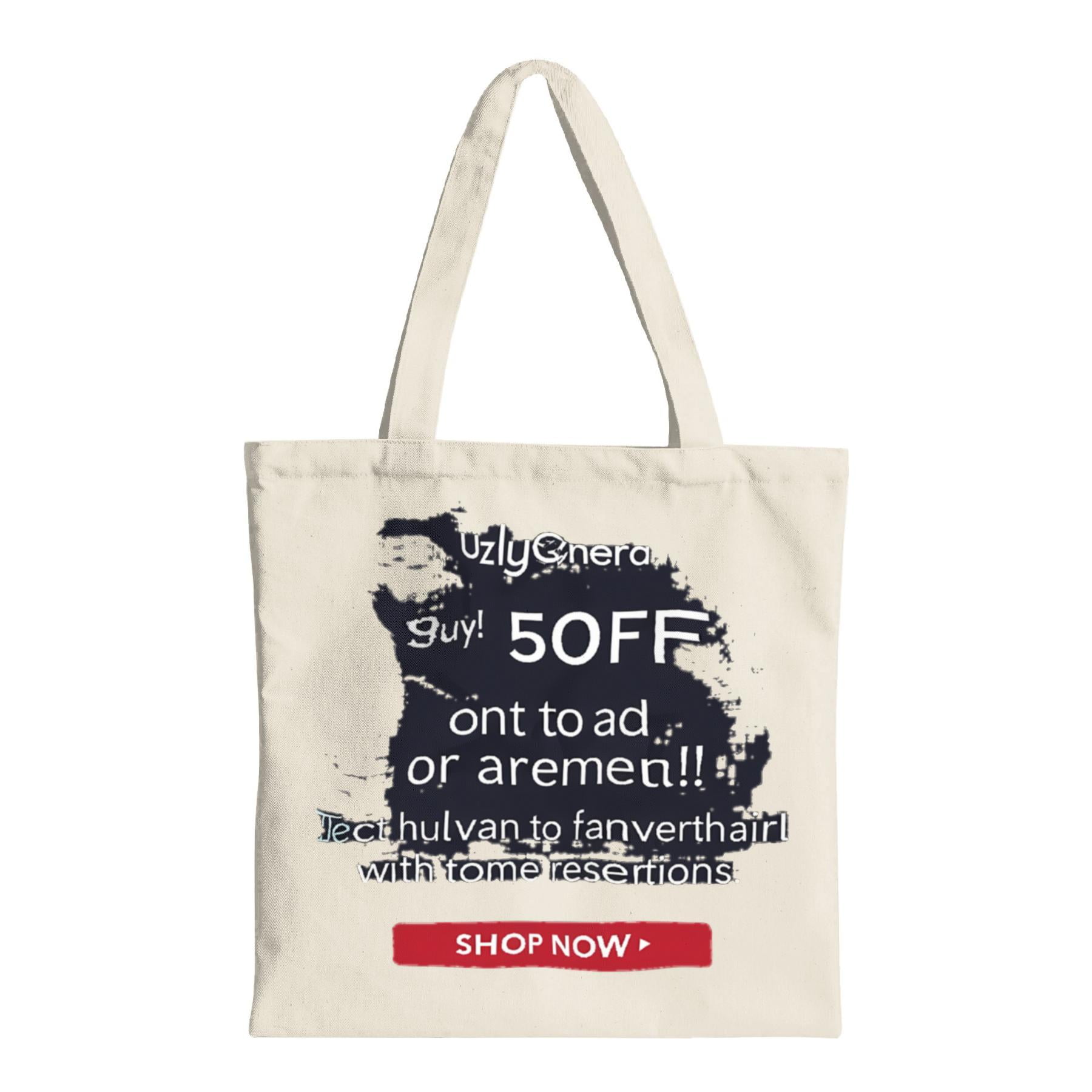 Stylish Canvas Tote Bag with Unique Multilingual Text Design Map ...