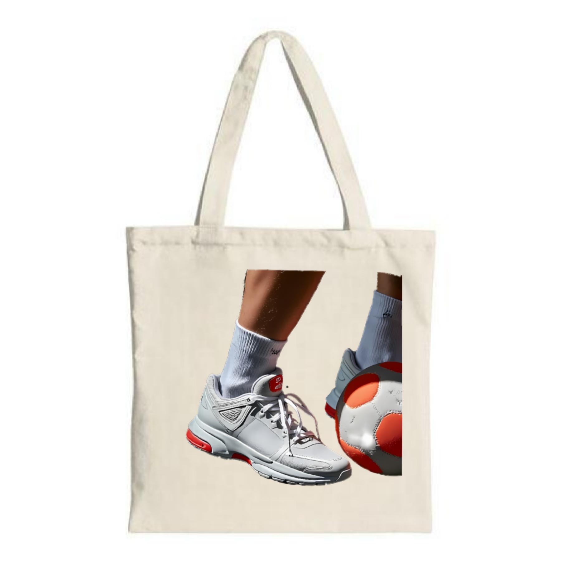 Stylish Canvas Tote Bag featuring a unique design of legs in white ...