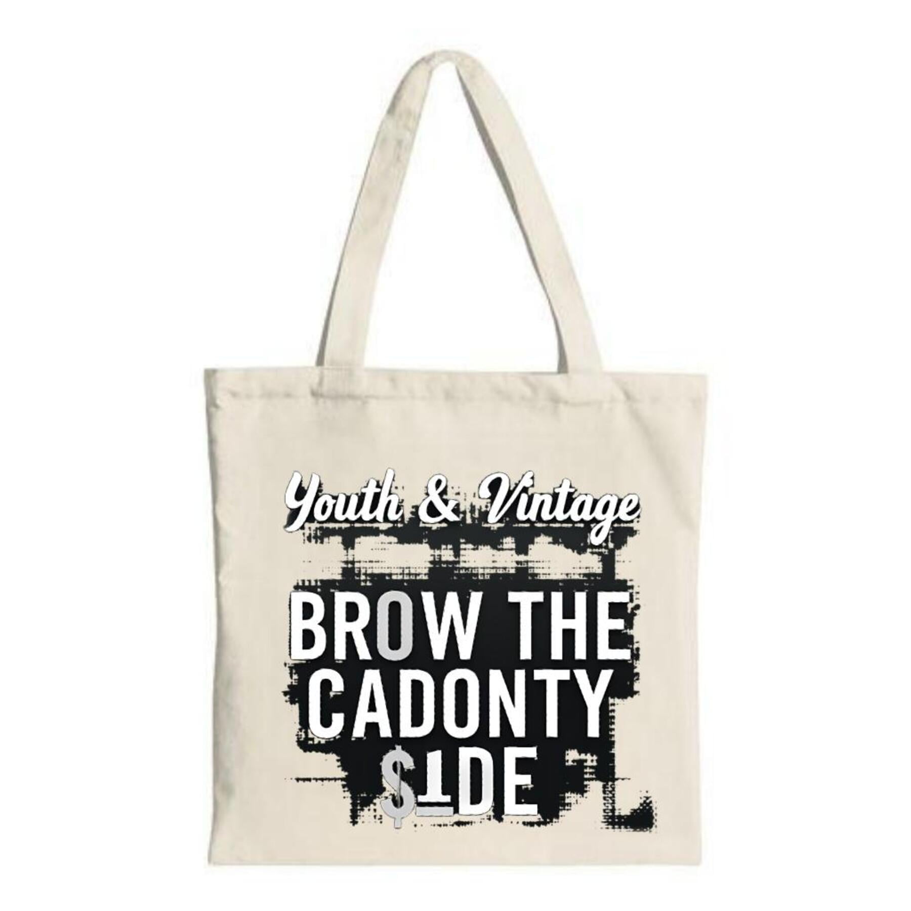 Stylish Canvas Tote Bag with Black & White Abstract Pattern " Youth ...