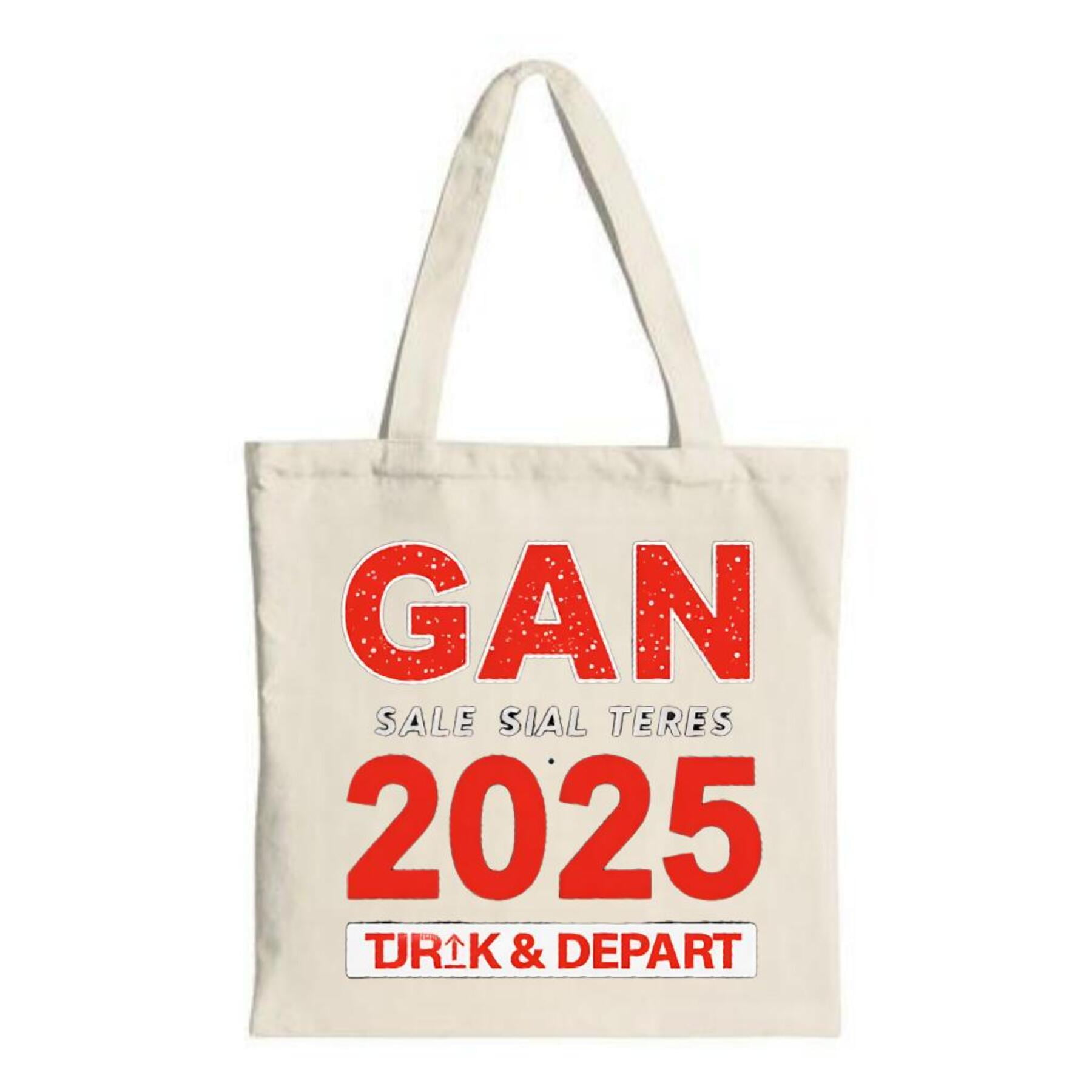 Stylish Canvas Tote Bag with Bold " GAN " Design Featuring " SIAL TERES ...
