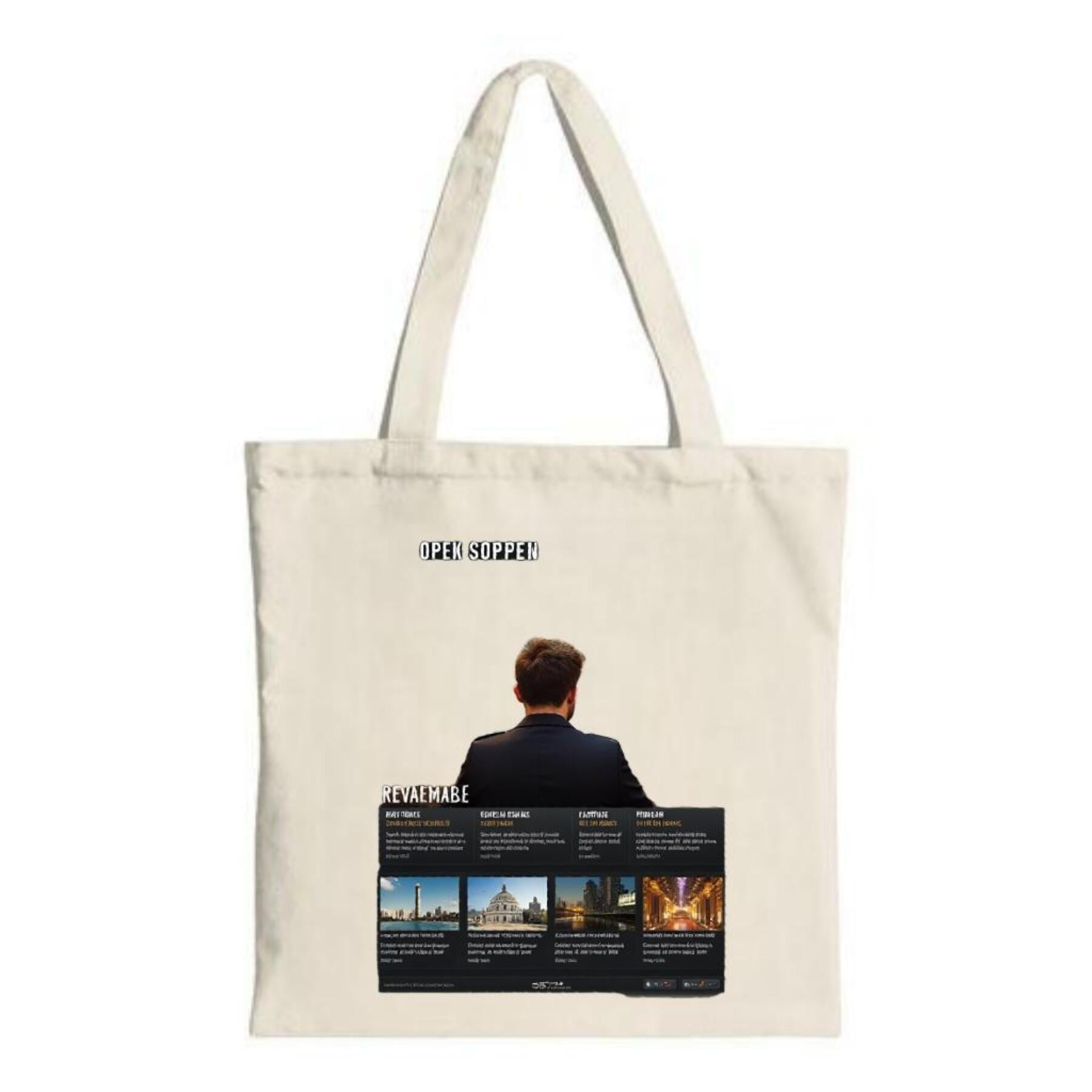 Stylish Canvas Tote Bag with Unique Man in Suit Design & Career Paths ...