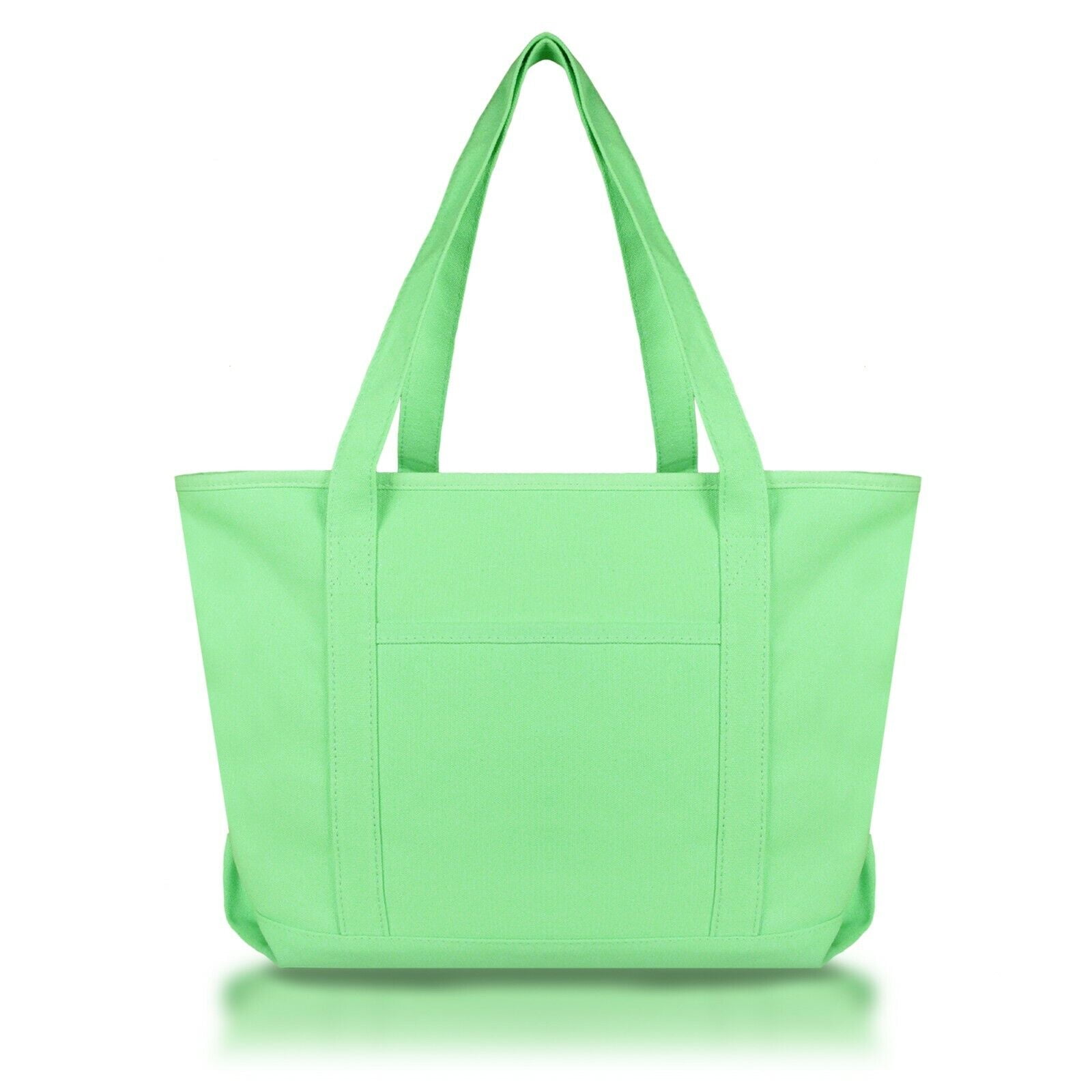 Stylish Canvas Tote Bag with an External Pocket, Top Zipper Closure, 23 ...