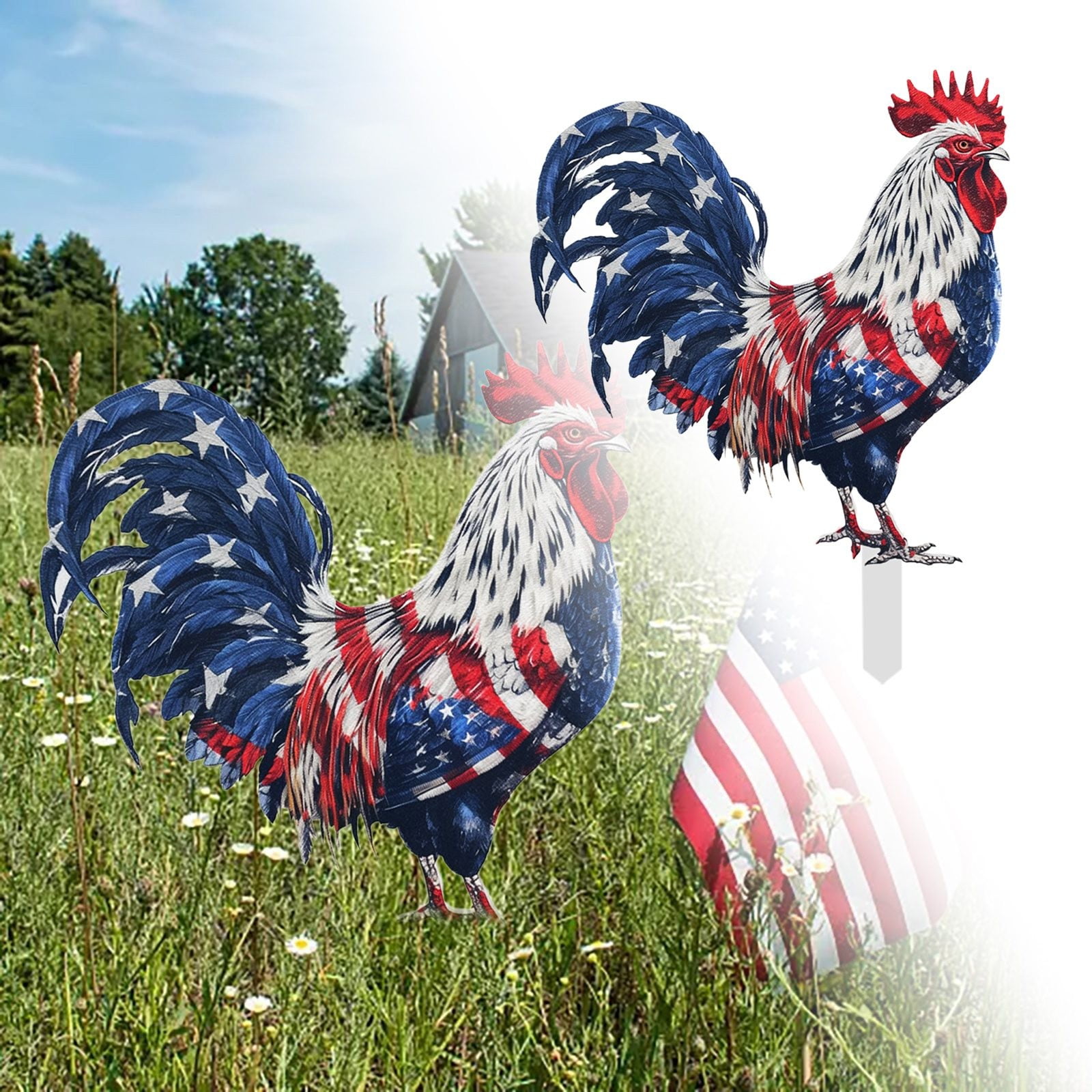 Stylish Card Slot Design The Independence Day Rooster Card Tradition ...