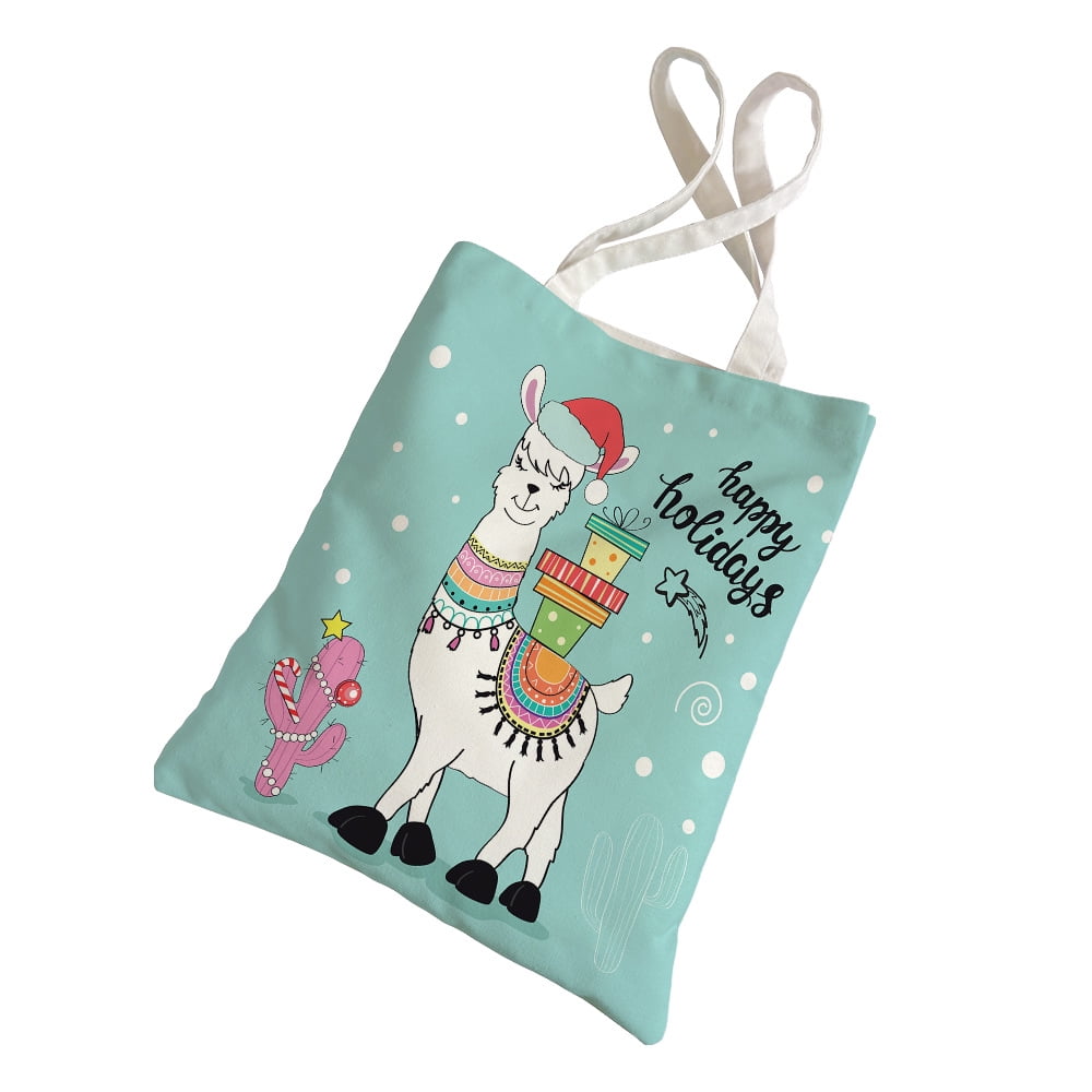 Stylish Cartoon Alpaca Extra Large Canvas Shoulder Tote Top Handle Bag ...