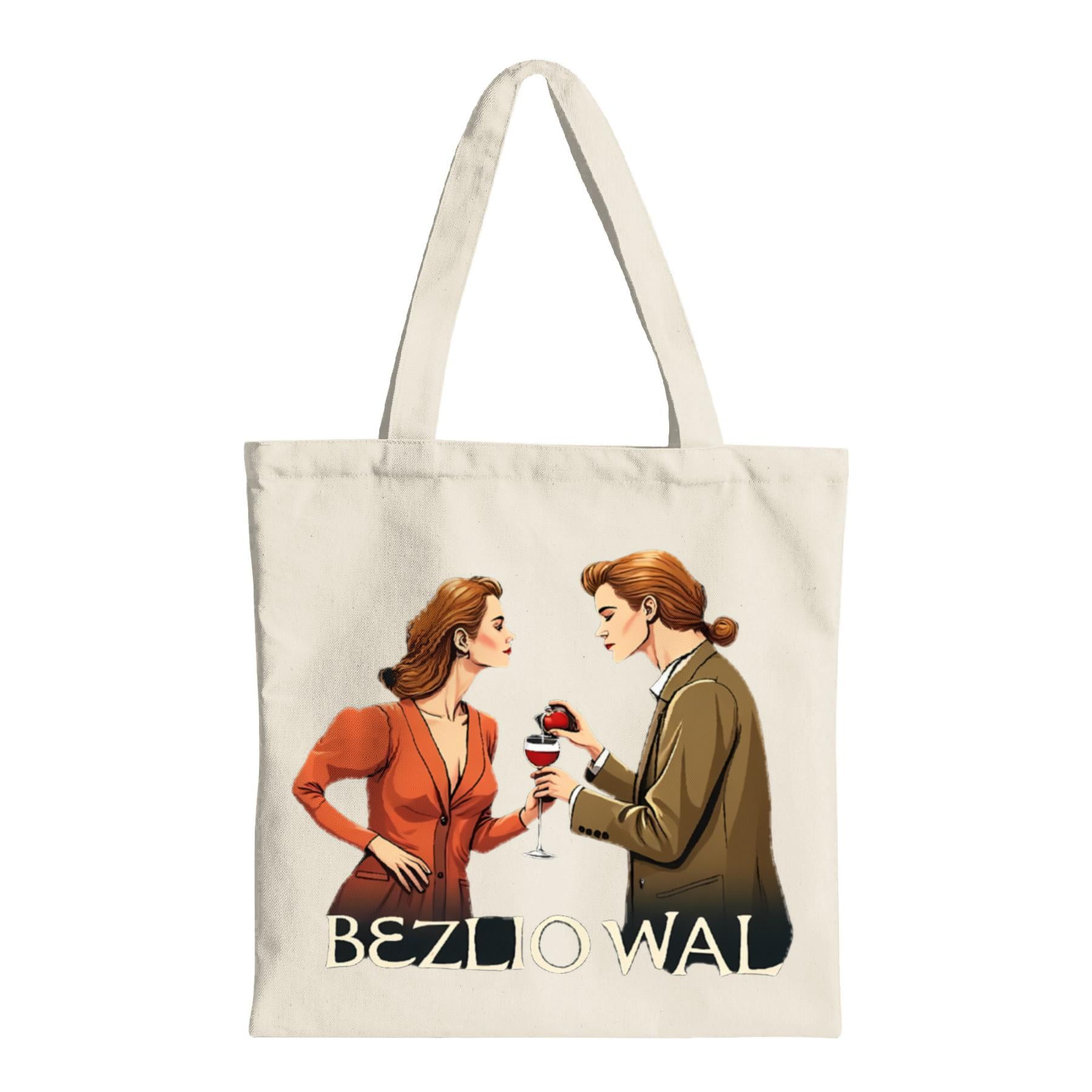 Stylish Cartoon Tote Bag - Fun Illustration of Two Friends Perfect for ...