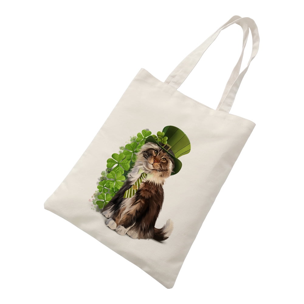Stylish Cat Cute Print Extra Large Canvas Shoulder Tote Top Handle Bag ...